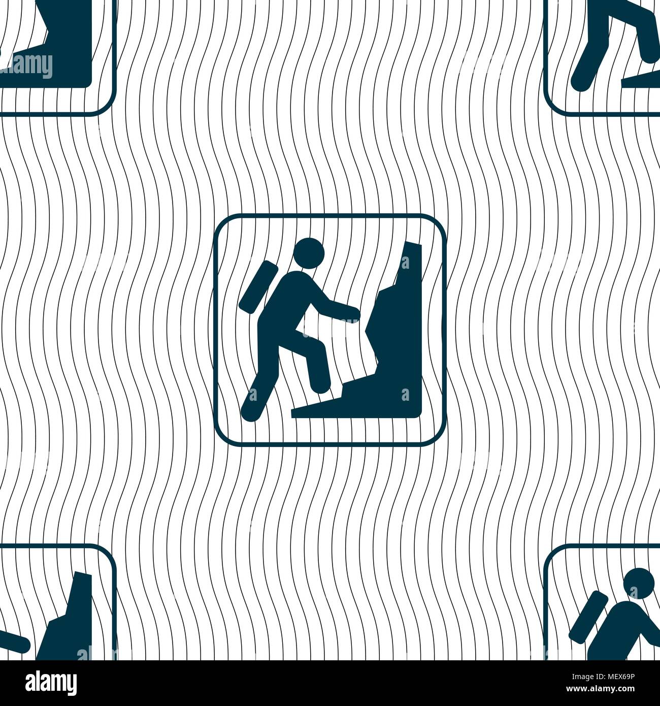 rock climbing sign. Seamless pattern with geometric texture. Vector ...