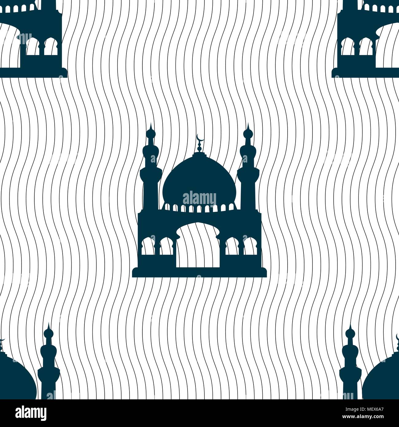 Turkish architecture, mosque sign. Seamless pattern with geometric ...