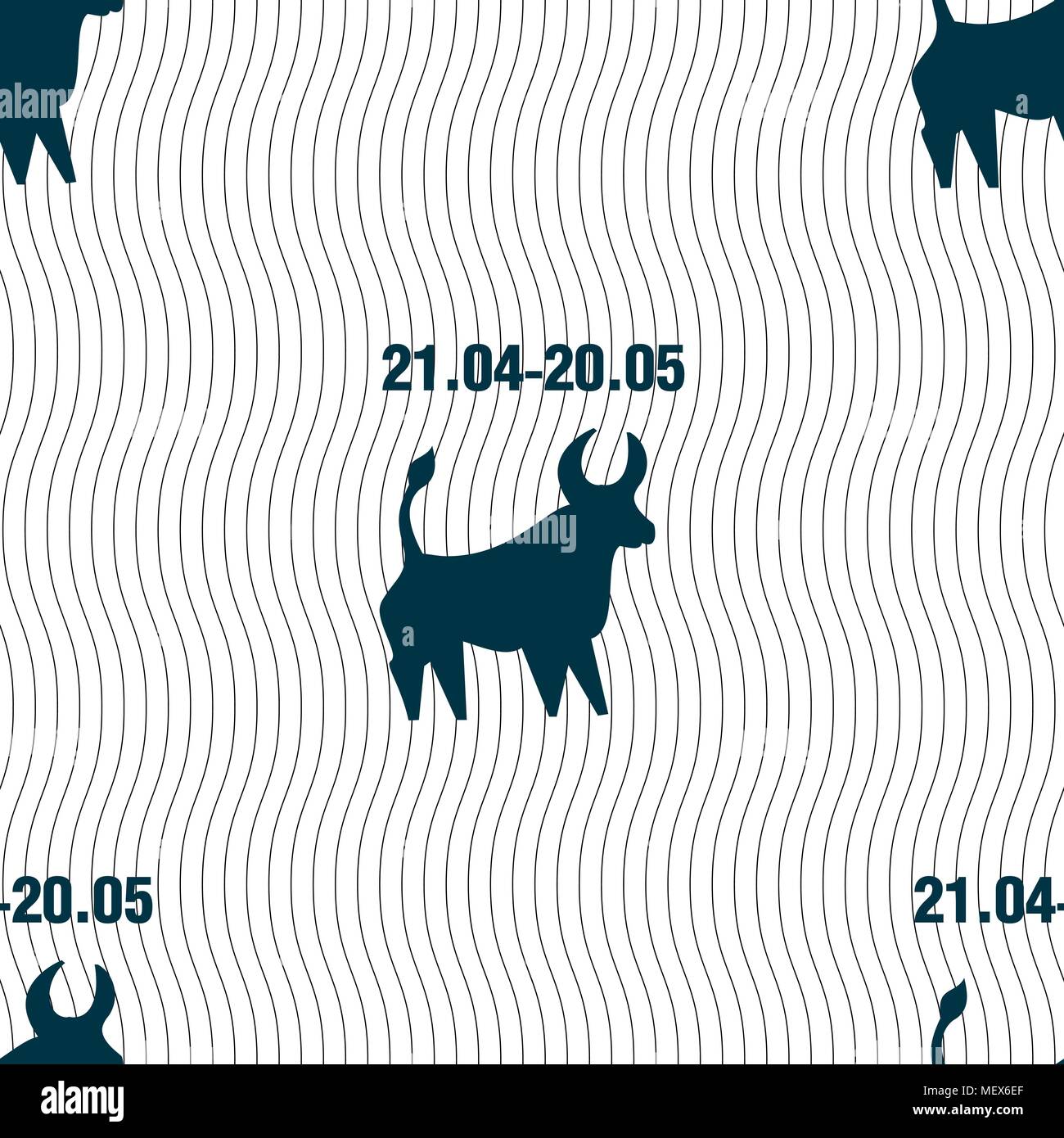 Taurus sign. Seamless pattern with geometric texture. Vector ...