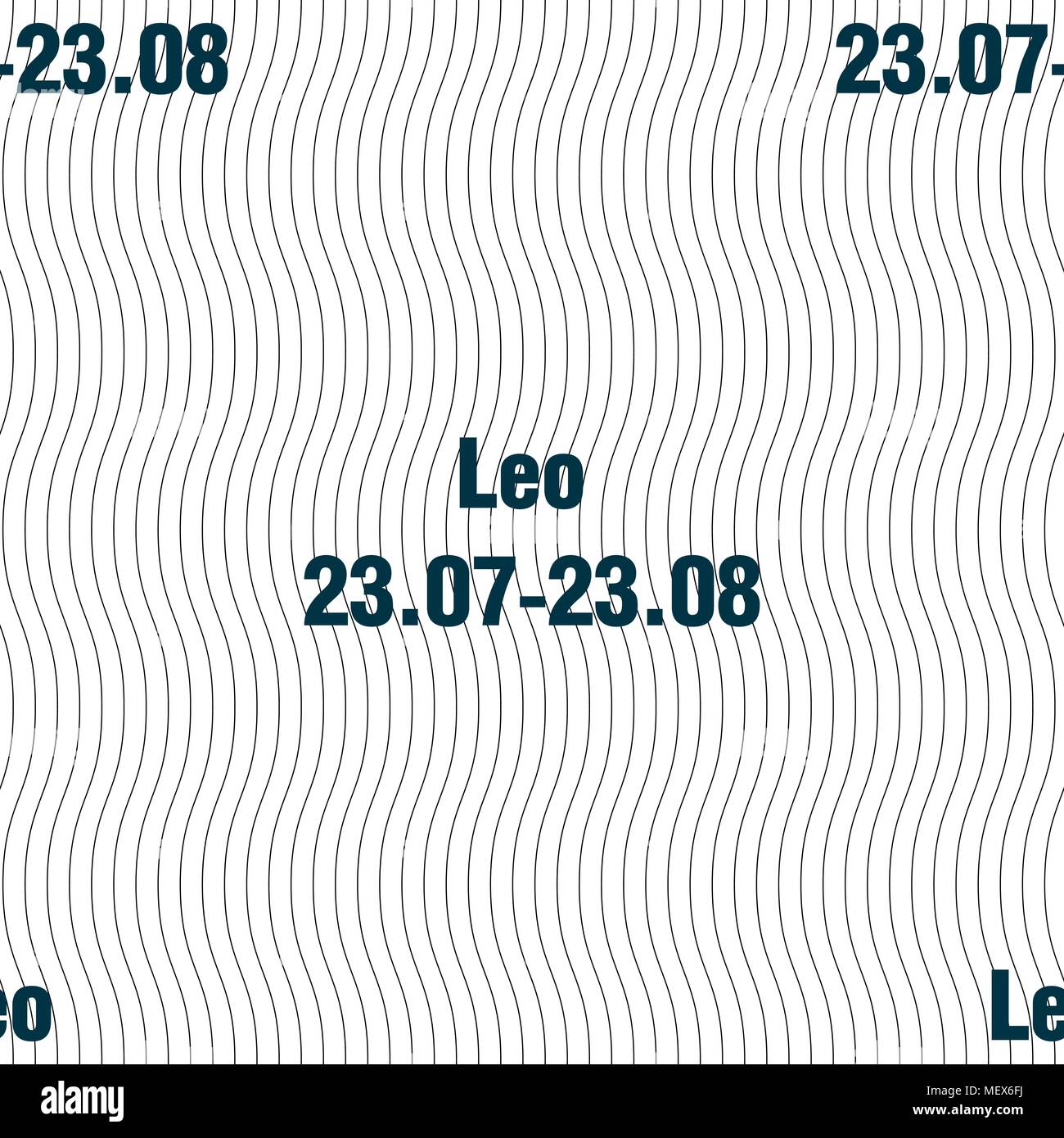 Leo zodiac sign. Seamless pattern with geometric texture. Vector ...