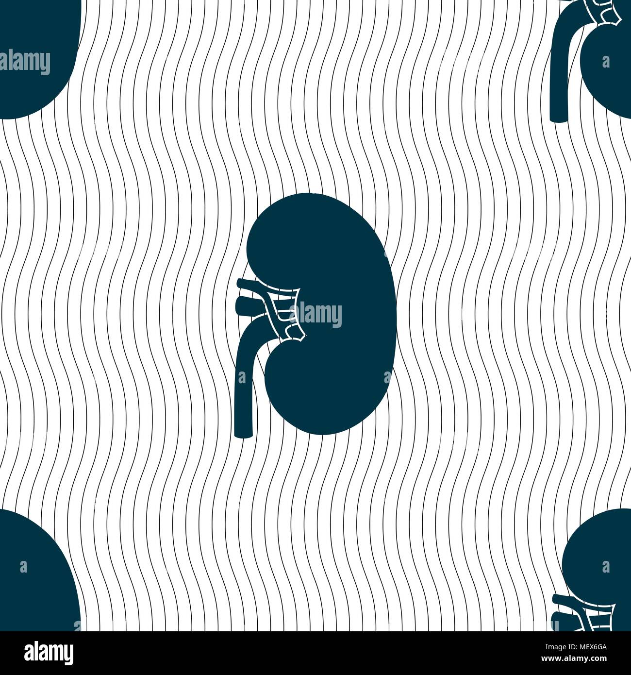 Kidney sign. Seamless pattern with geometric texture. Vector ...