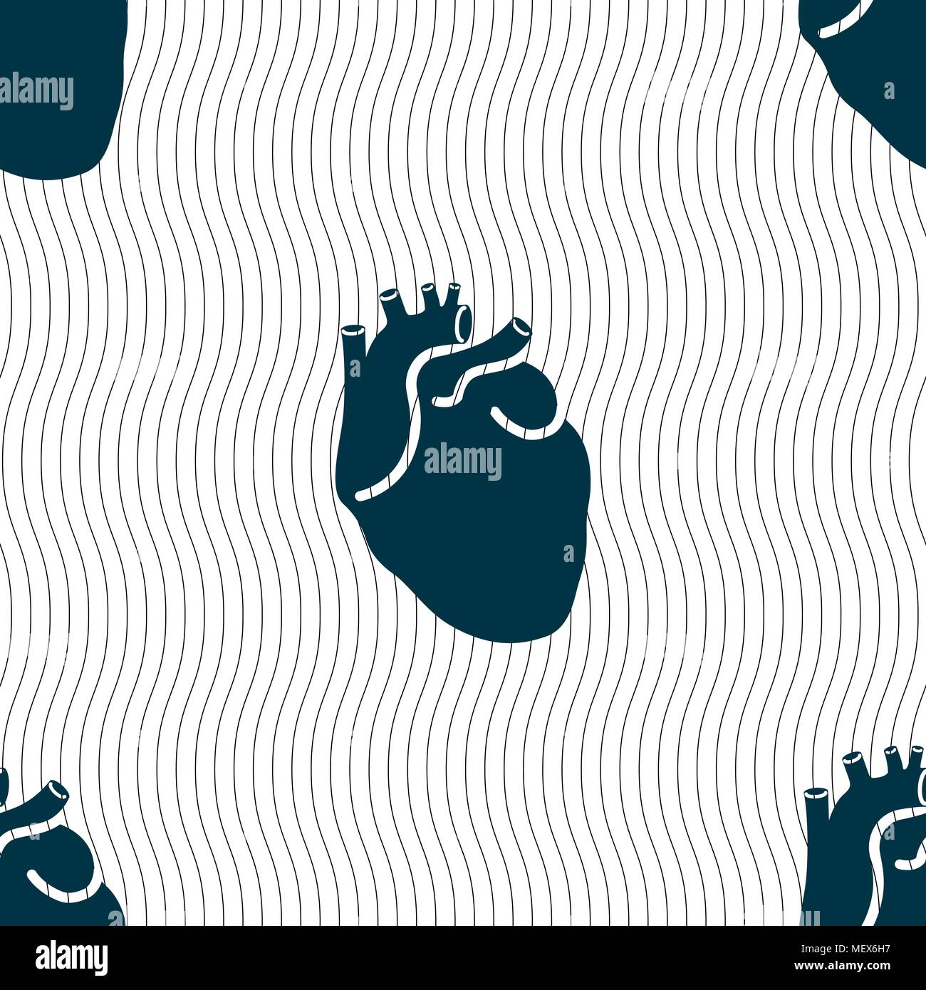 Human heart sign. Seamless pattern with geometric texture. Vector ...