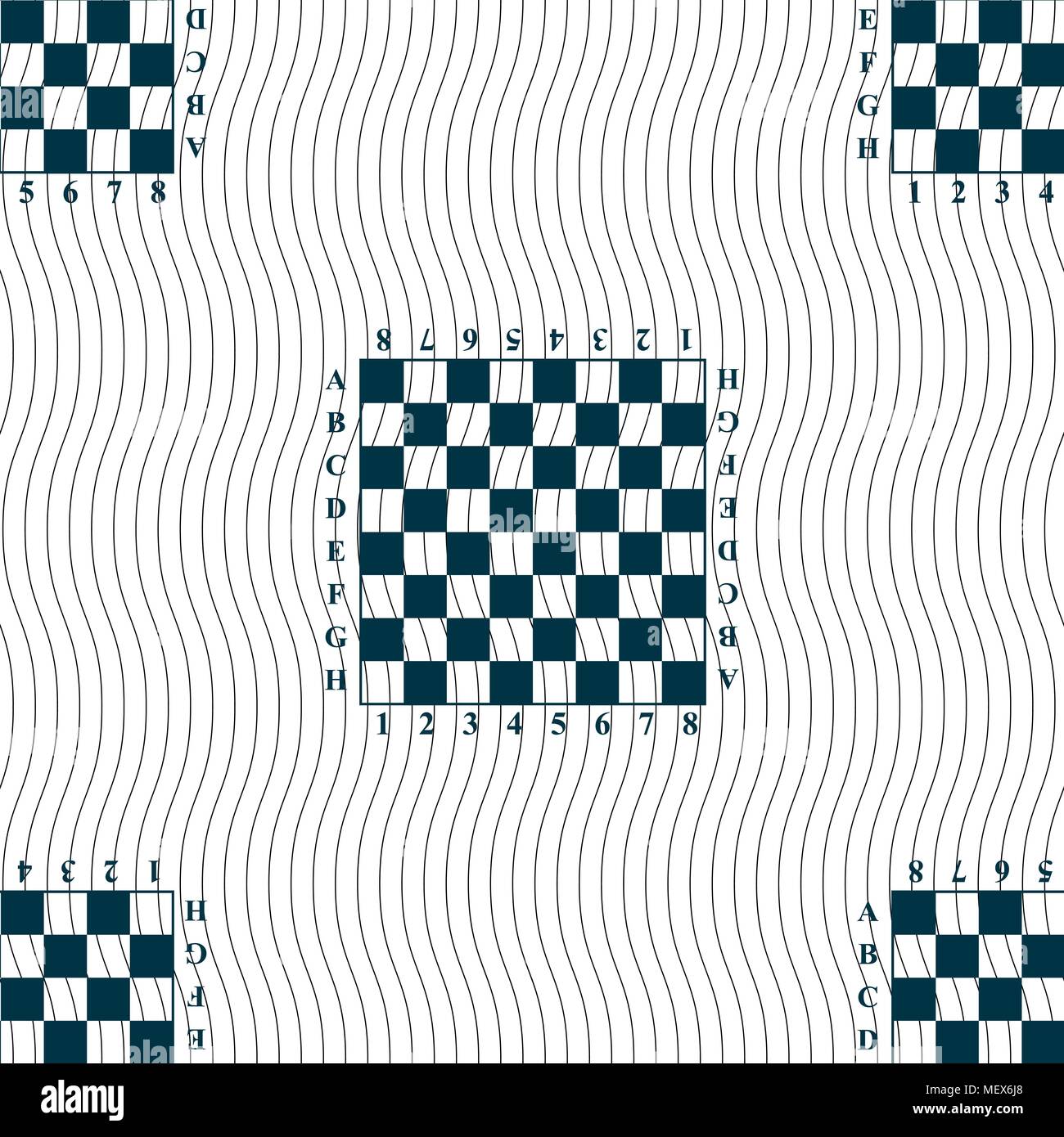 Modern Chess board sign. Seamless pattern with geometric texture ...