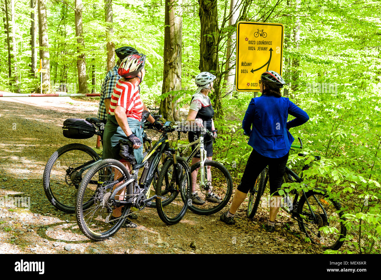 Cycling trip to nature Stock Photo - Alamy