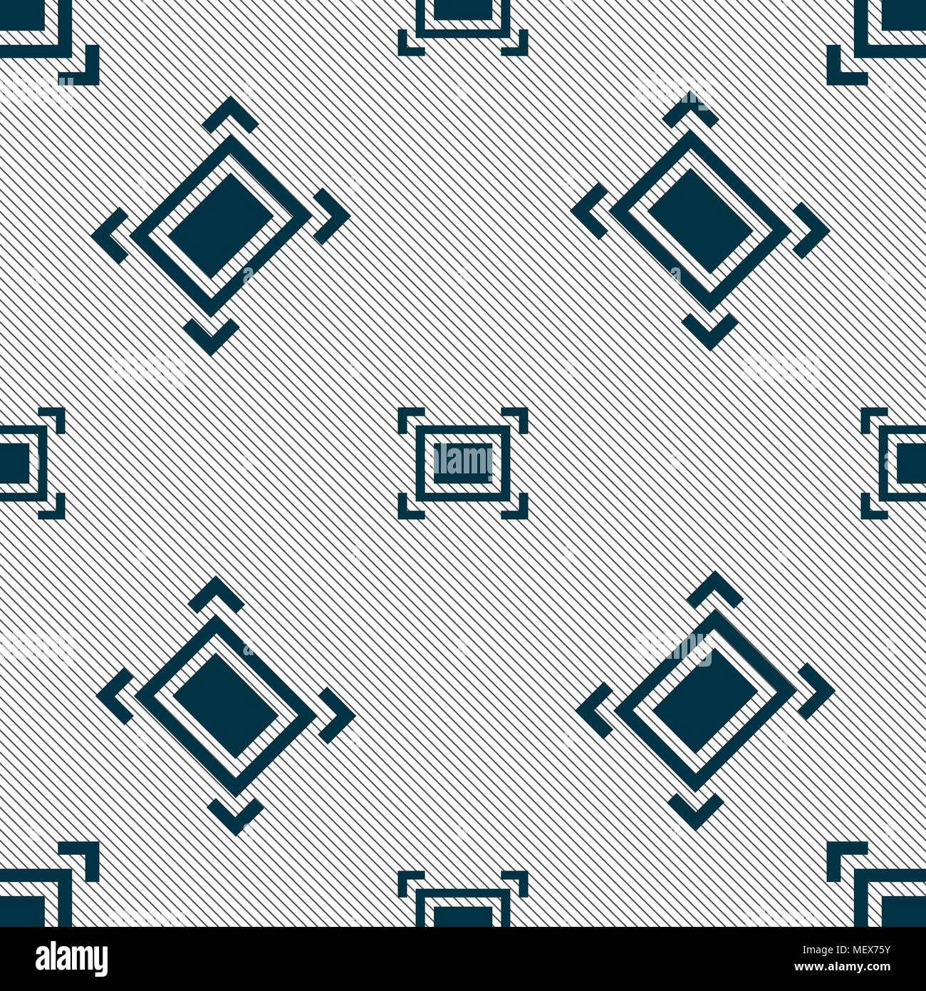 Crops and Registration Marks icon sign. Seamless pattern with geometric ...