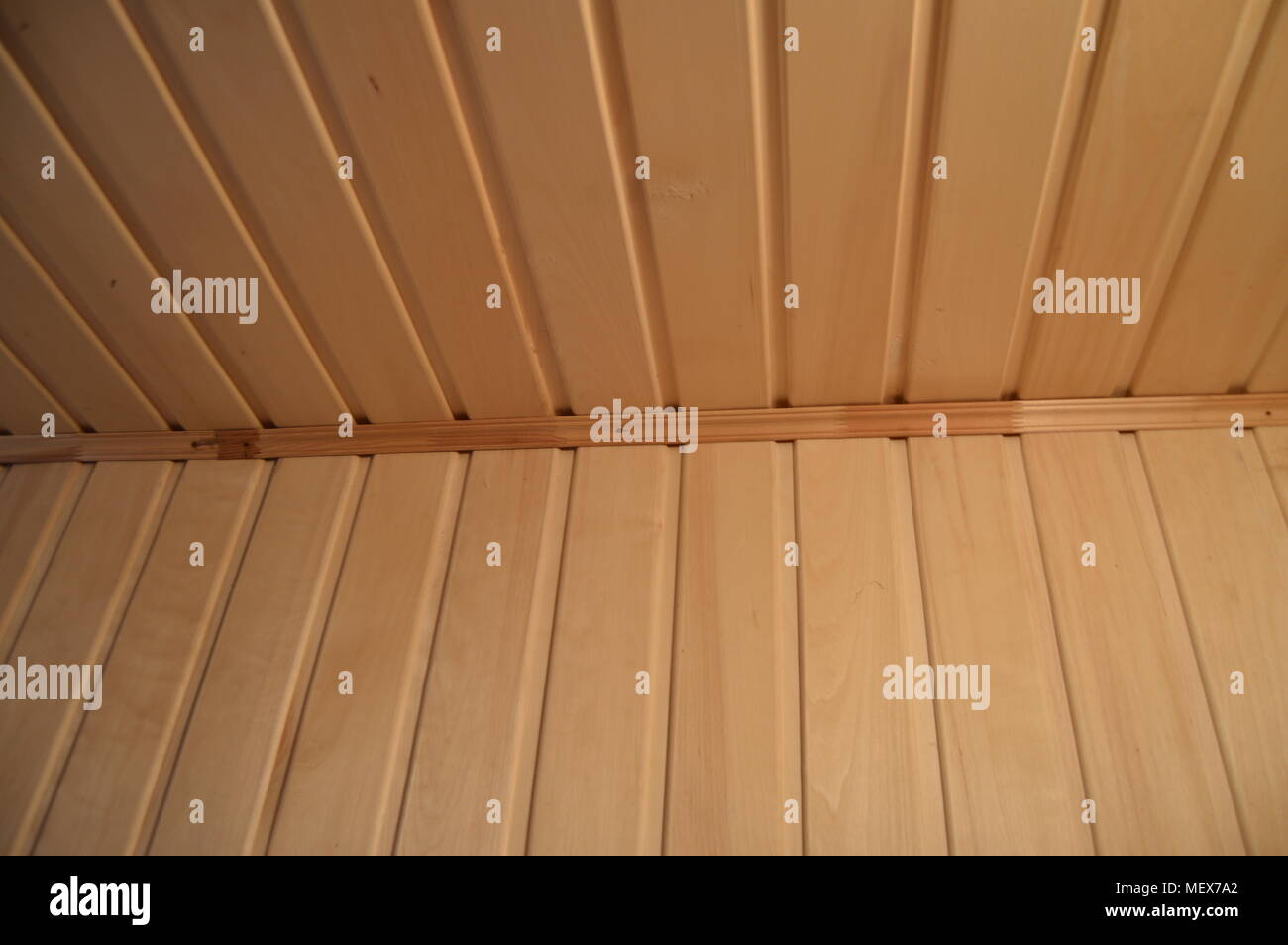 interior wooden sauna, steam room, background light lining Stock Photo ...