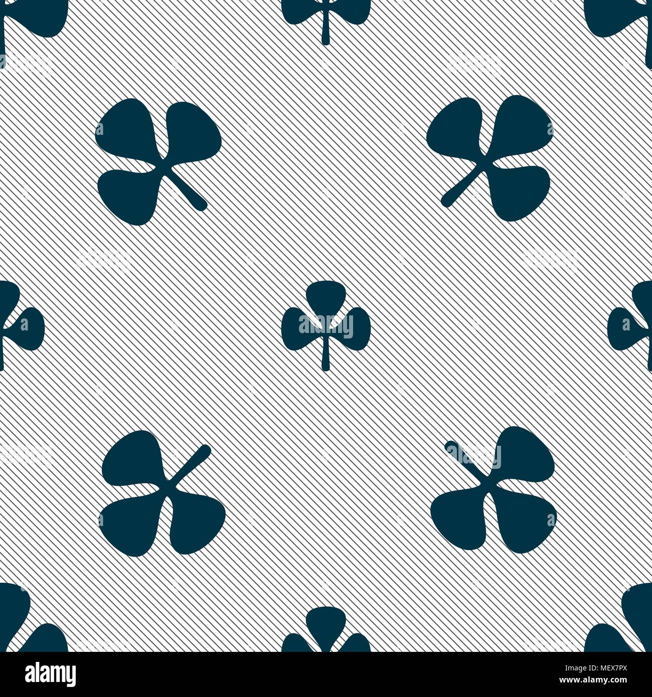 Clover sign. Seamless pattern with geometric texture. Vector ...