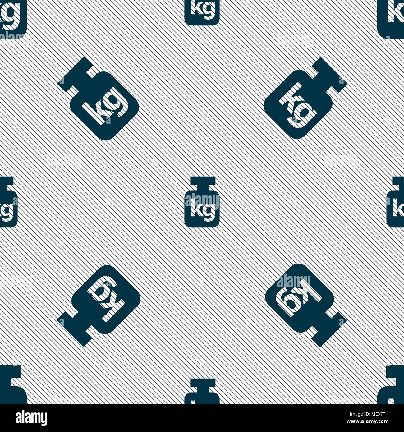 Weight sign. Seamless pattern with geometric texture. Vector ...