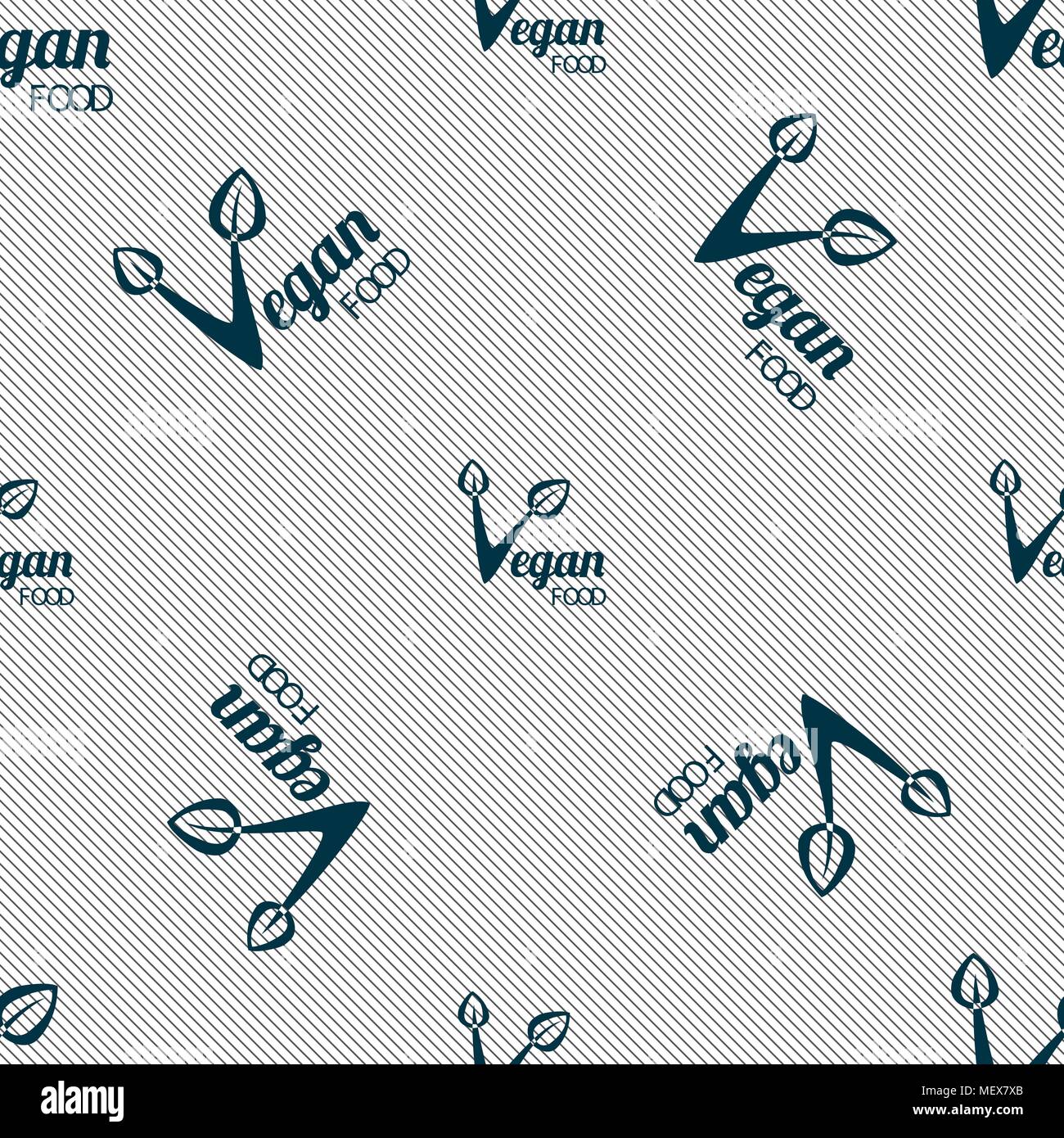 Vegan food graphic design sign. Seamless pattern with geometric texture ...