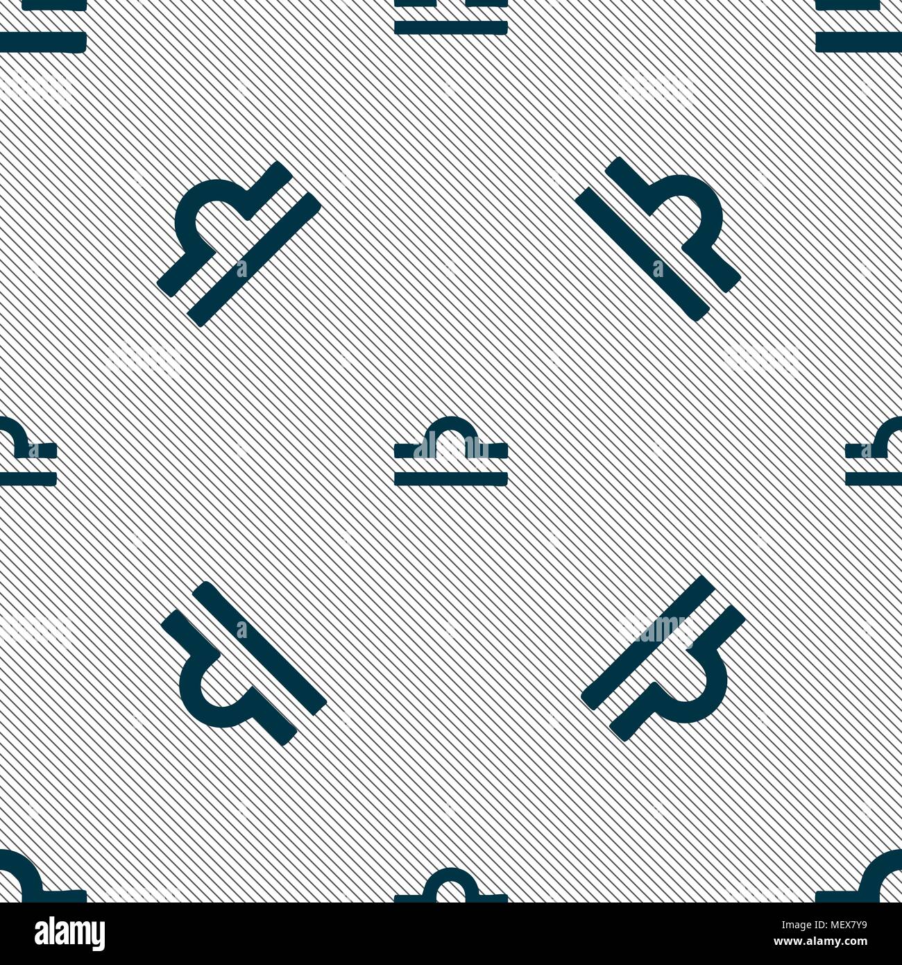 Decorative Zodiac Libra sign. Seamless pattern with geometric texture ...