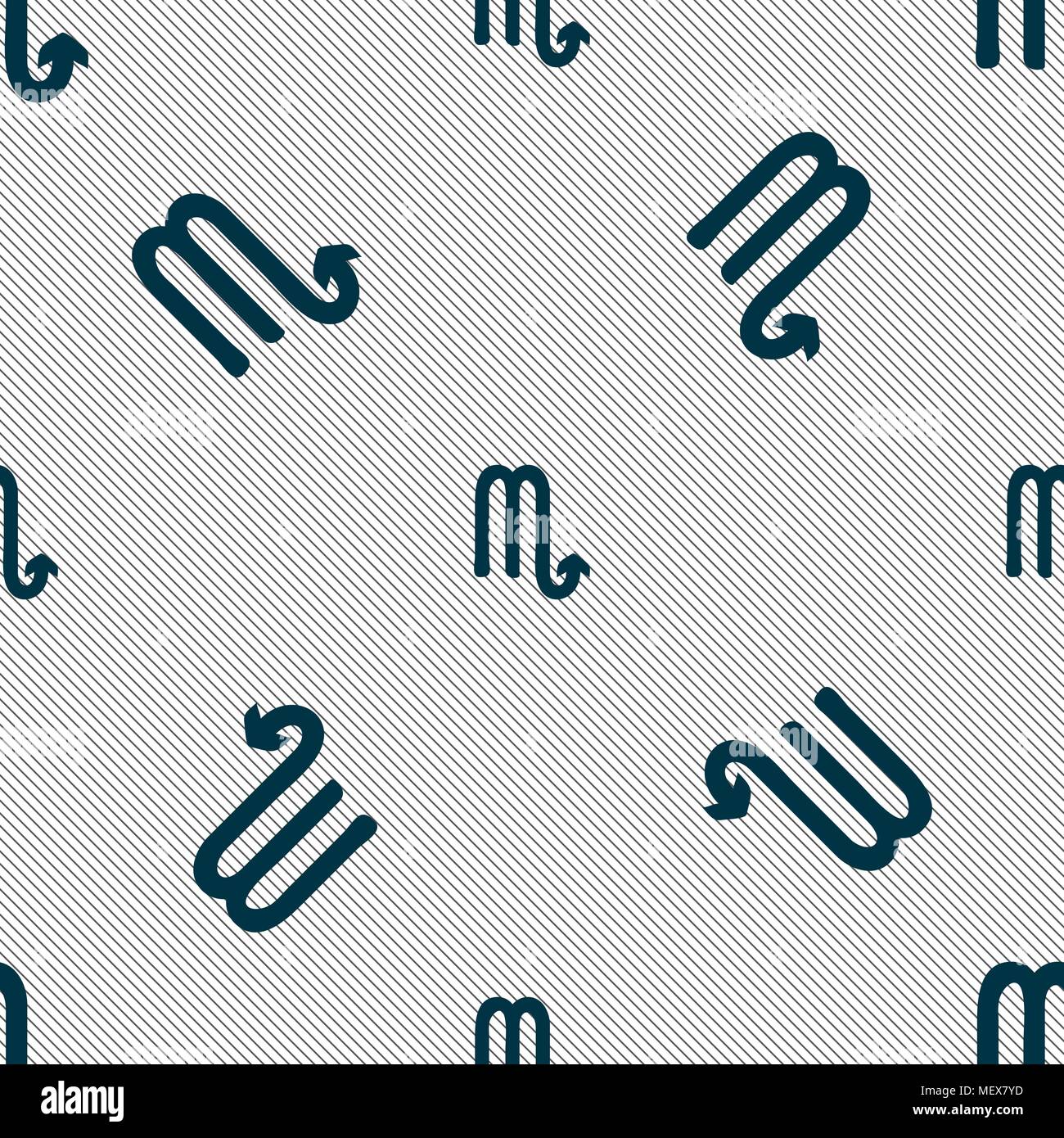 Scorpio sign. Seamless pattern with geometric texture. Vector ...