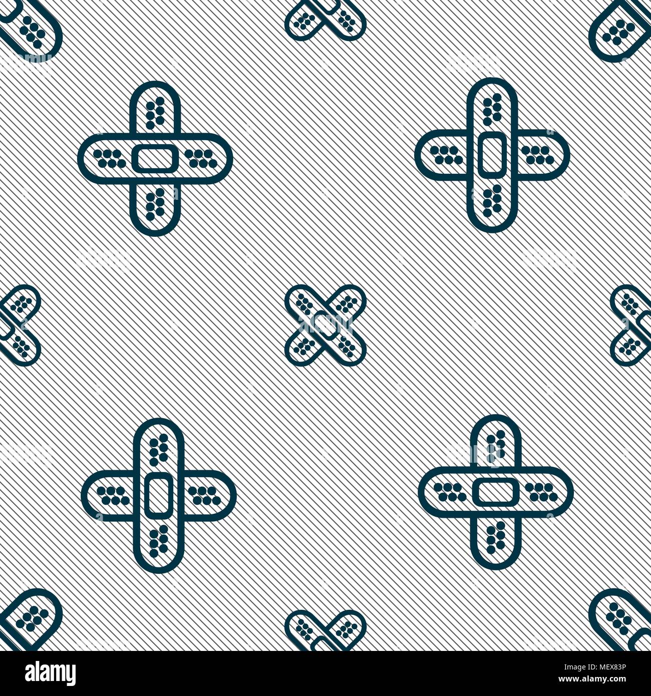 adhesive plaster sign. Seamless pattern with geometric texture. Vector ...