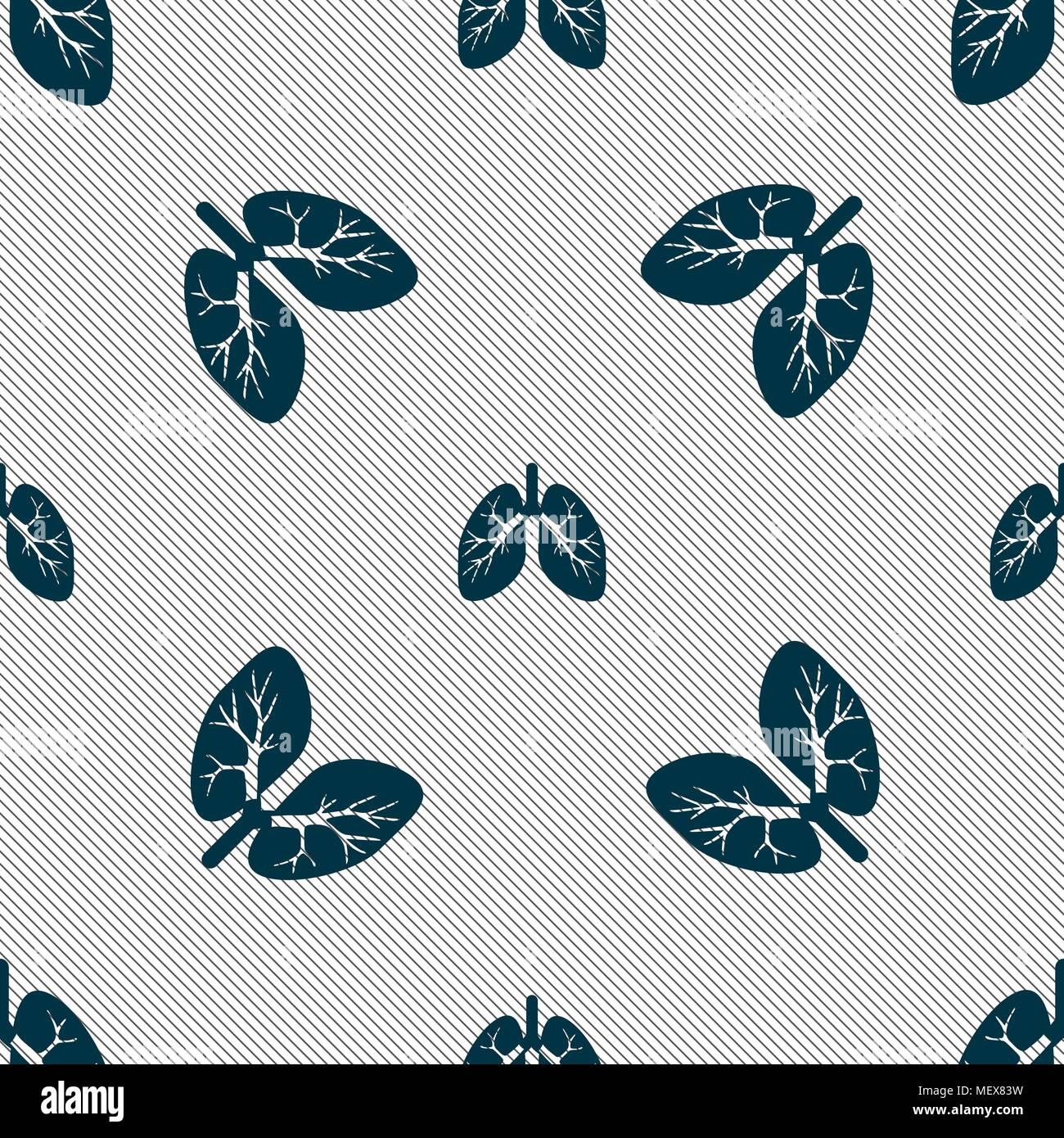Lungs sign. Seamless pattern with geometric texture. Vector ...