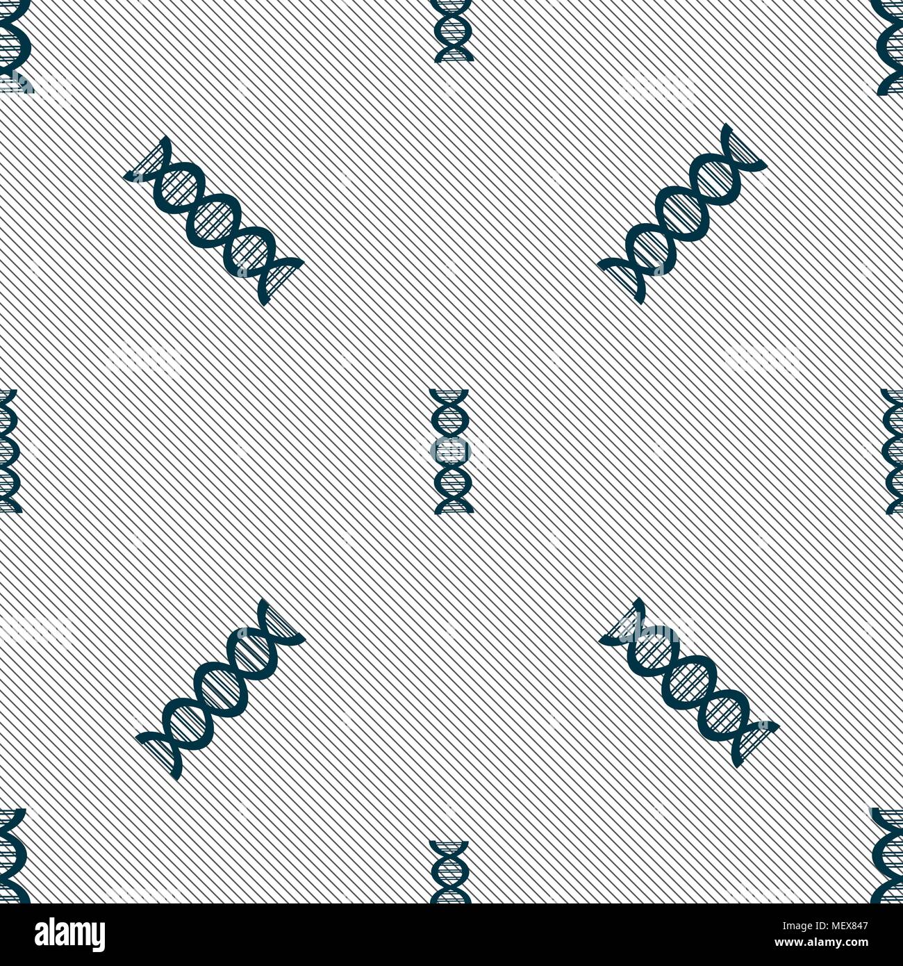DNA sign. Seamless pattern with geometric texture. Vector illustration ...