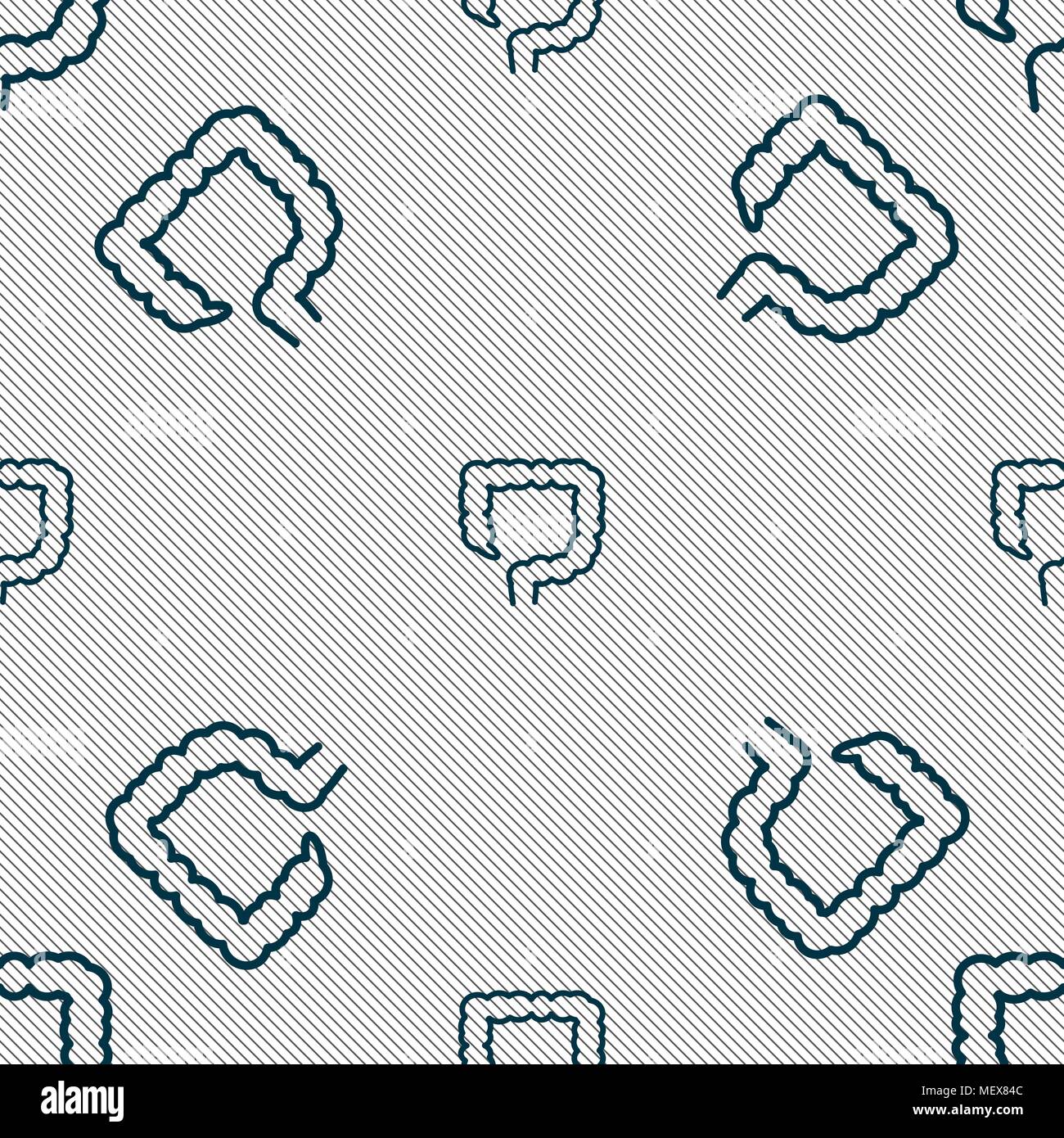 large intestine sign. Seamless pattern with geometric texture. Vector ...