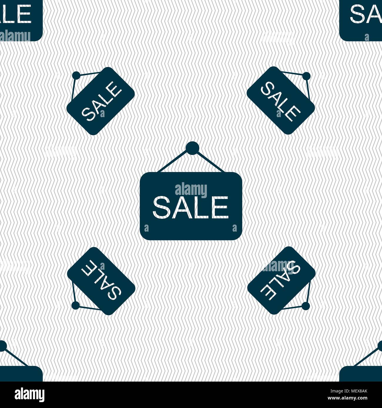 Sale icon sign. Seamless pattern with geometric texture. Vector ...