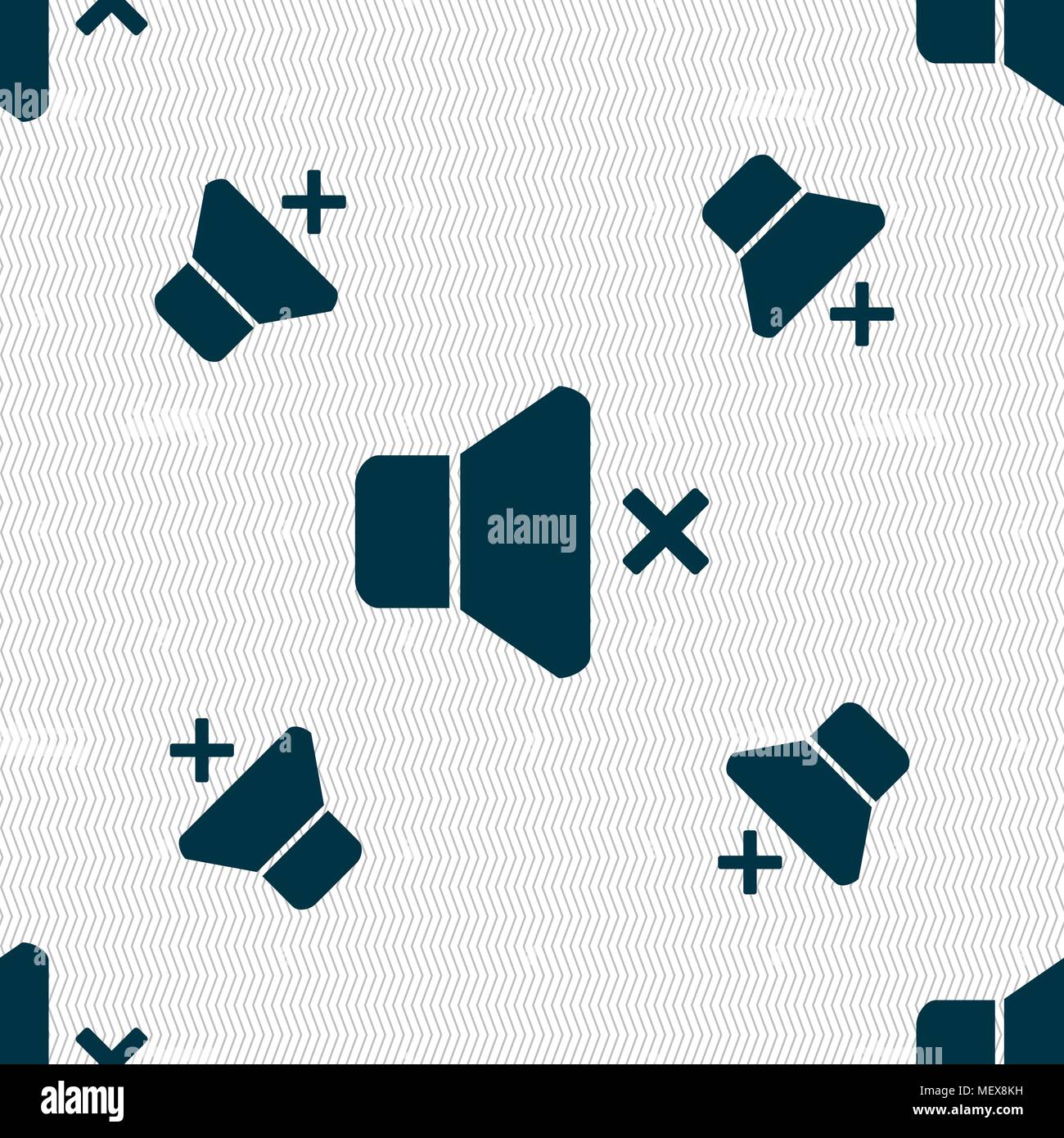 No Volume icon sign. Seamless pattern with geometric texture. Vector ...