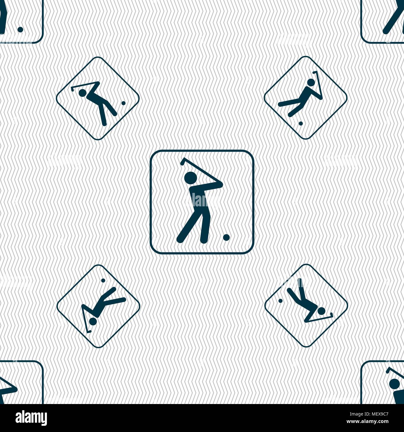 Golf sign. Seamless pattern with geometric texture. Vector illustration ...