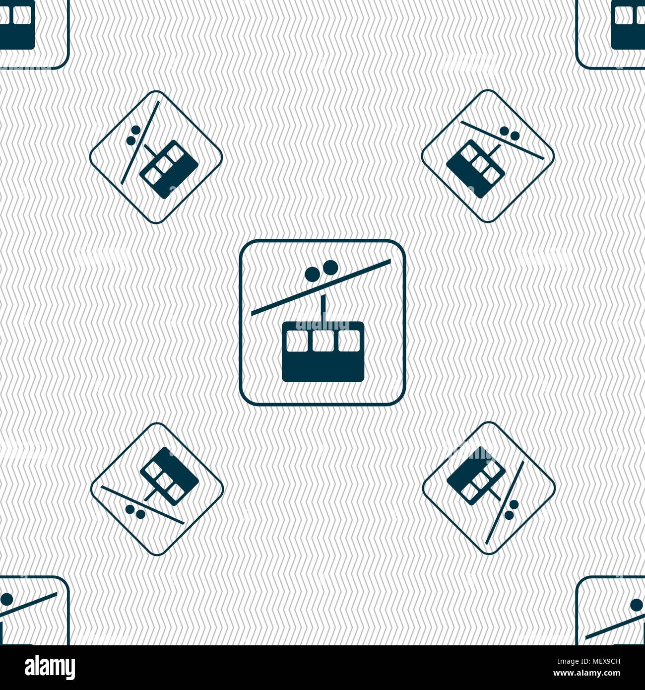 cable car line sign. Seamless pattern with geometric texture. Vector ...