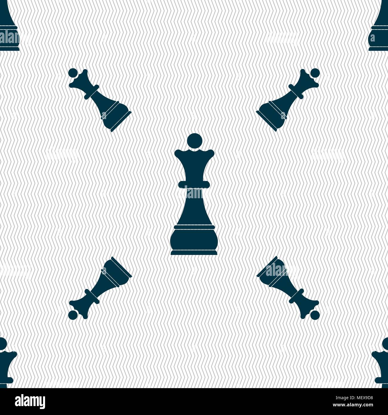 Chess Queen sign. Seamless pattern with geometric texture. Vector ...