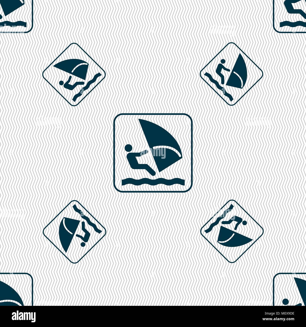 Windsurfing sign. Seamless pattern with geometric texture. Vector ...