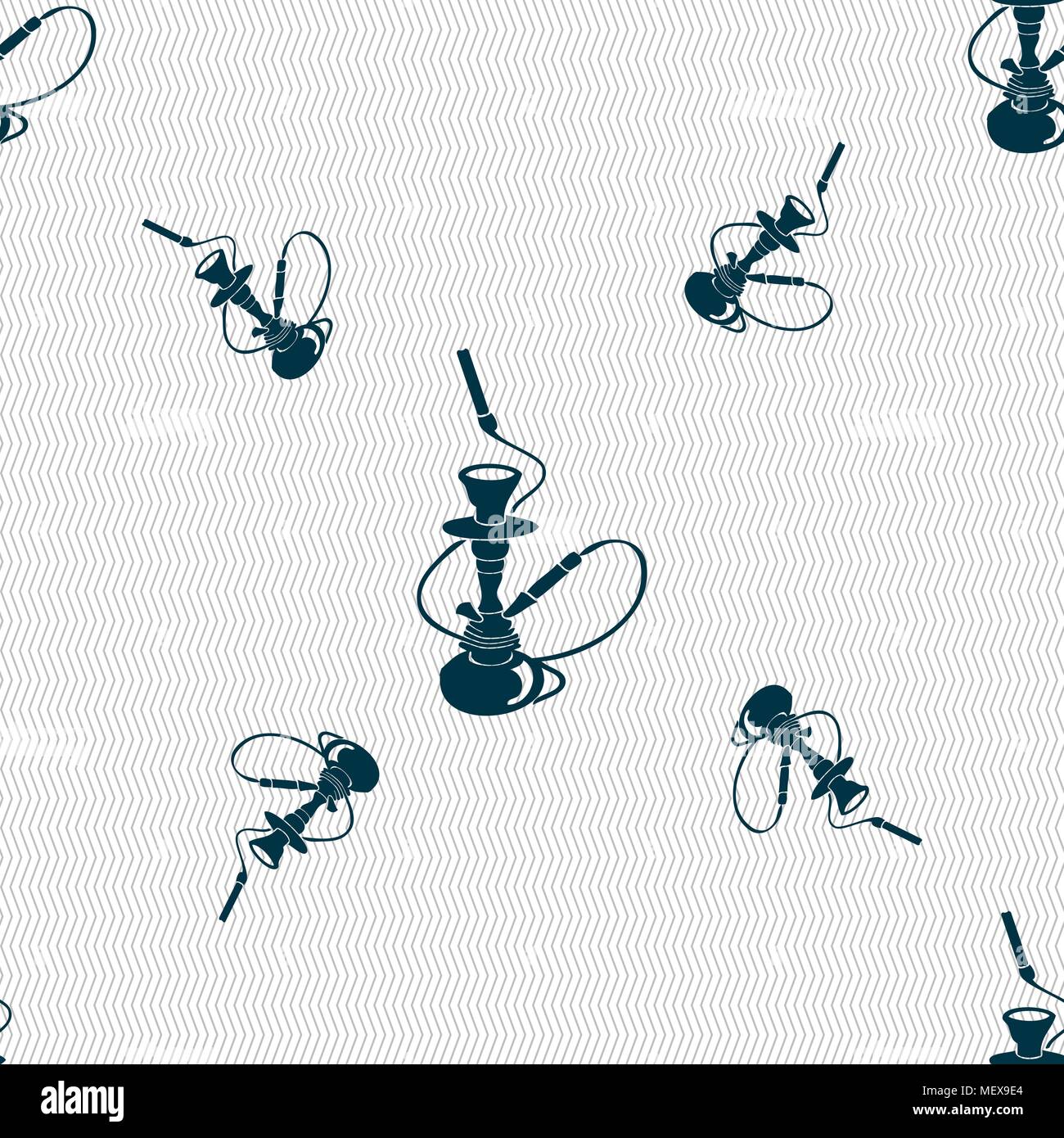 Hookah sign. Seamless pattern with geometric texture. Vector ...