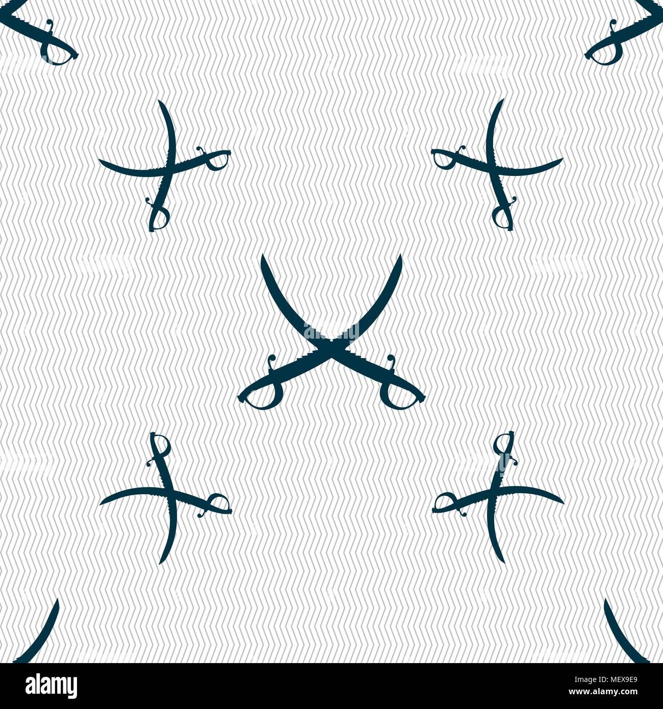 Crossed saber sign. Seamless pattern with geometric texture. Vector ...