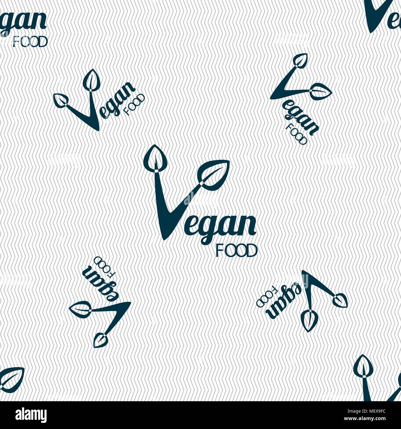 Vegan food graphic design sign. Seamless pattern with geometric texture ...
