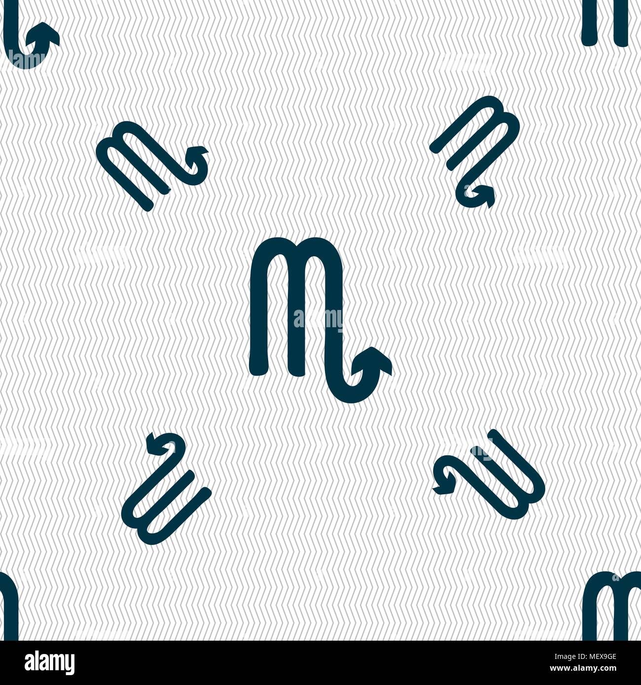 Scorpio sign. Seamless pattern with geometric texture. Vector ...