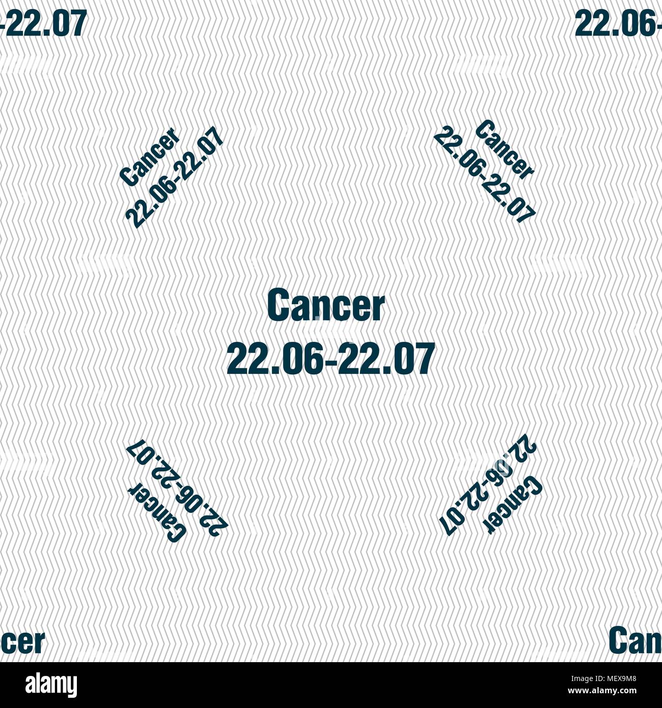 zodiac Cancer sign. Seamless pattern with geometric texture. Vector ...