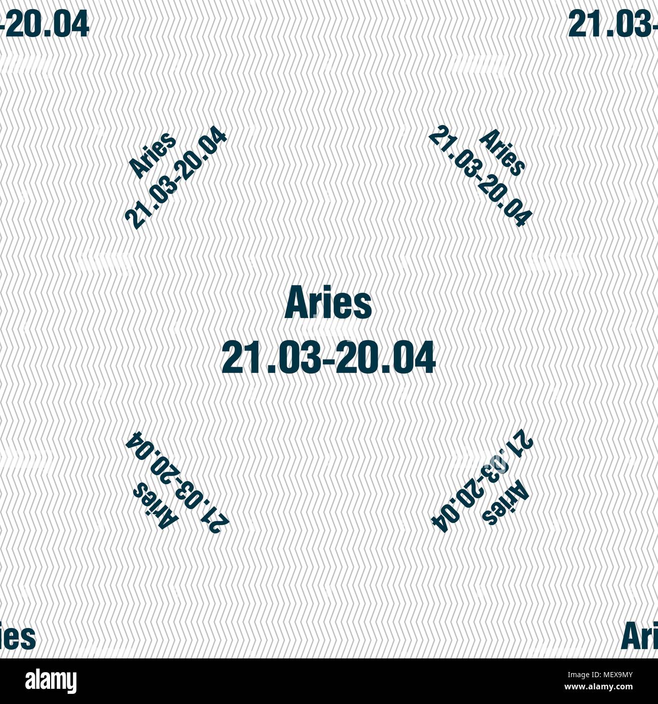 Decorative Zodiac Aries sign. Seamless pattern with geometric texture ...