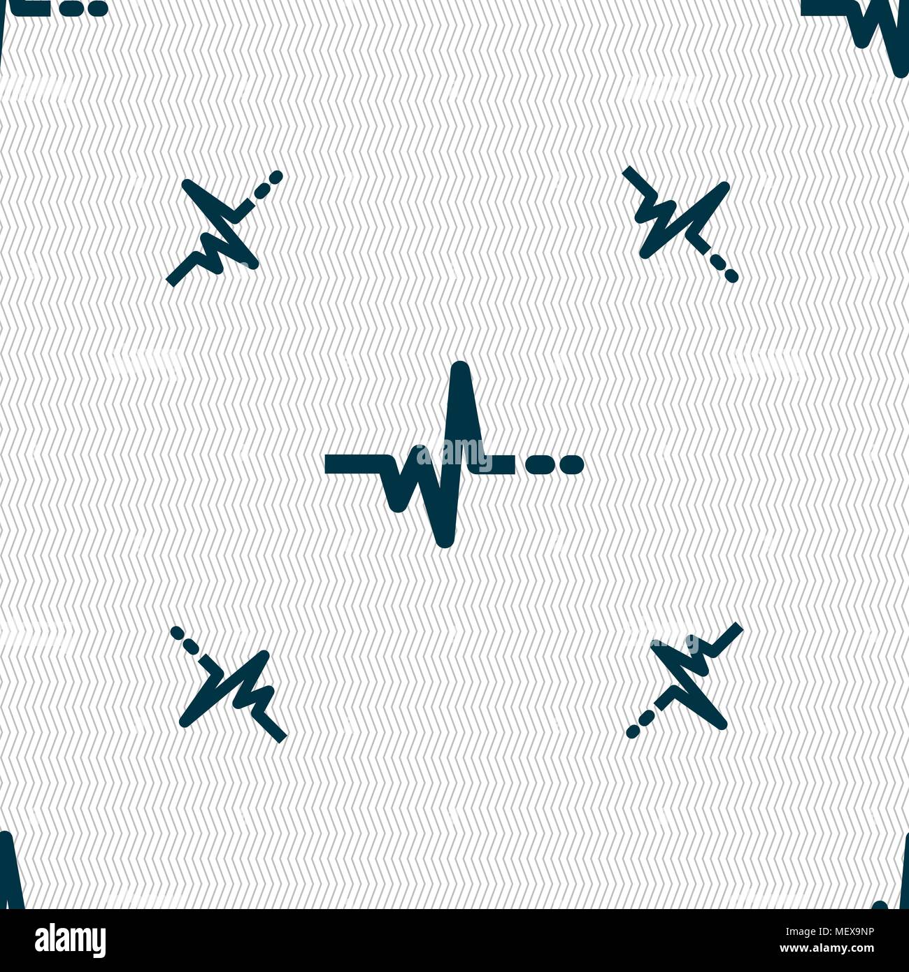 pulse sign. Seamless pattern with geometric texture. Vector ...