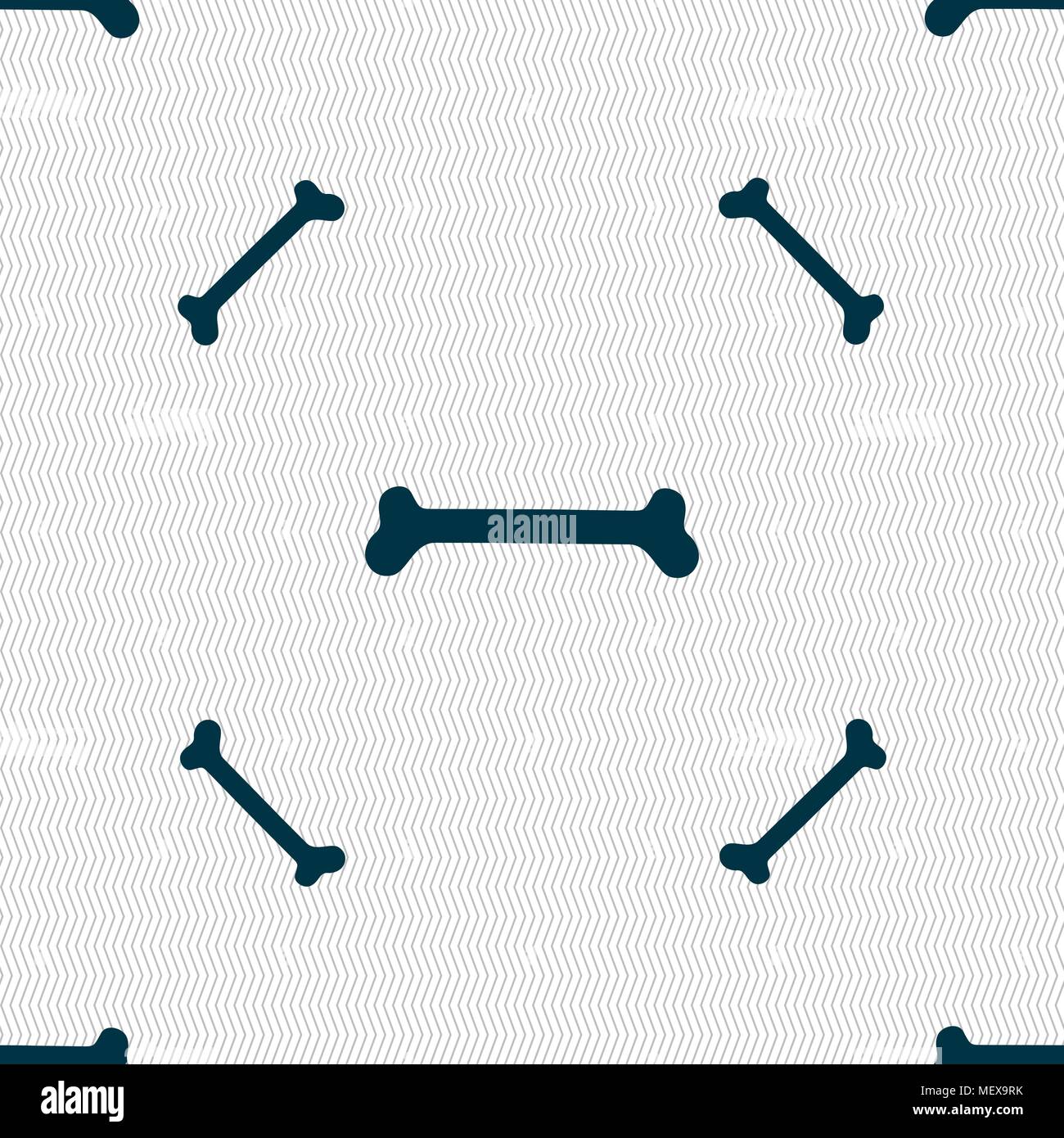 Dog bone sign. Seamless pattern with geometric texture. Vector ...
