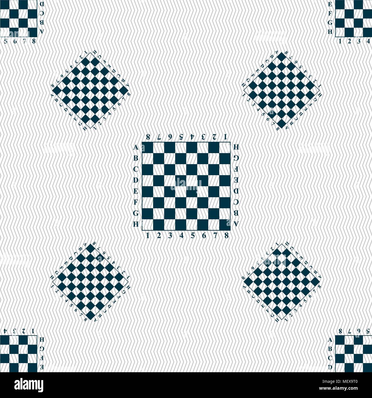 Modern Chess board sign. Seamless pattern with geometric texture ...