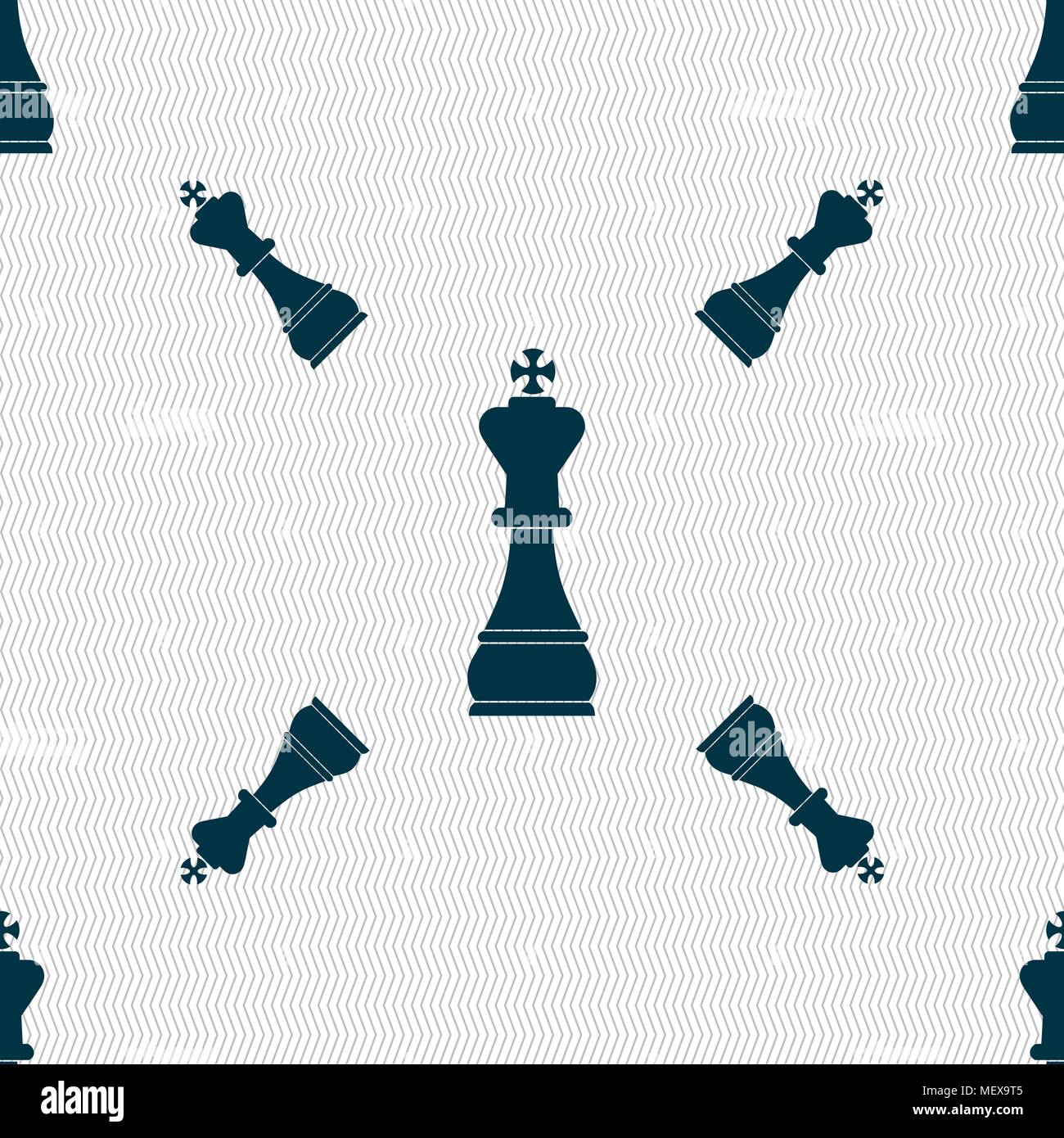 Chess king sign. Seamless pattern with geometric texture. Vector ...