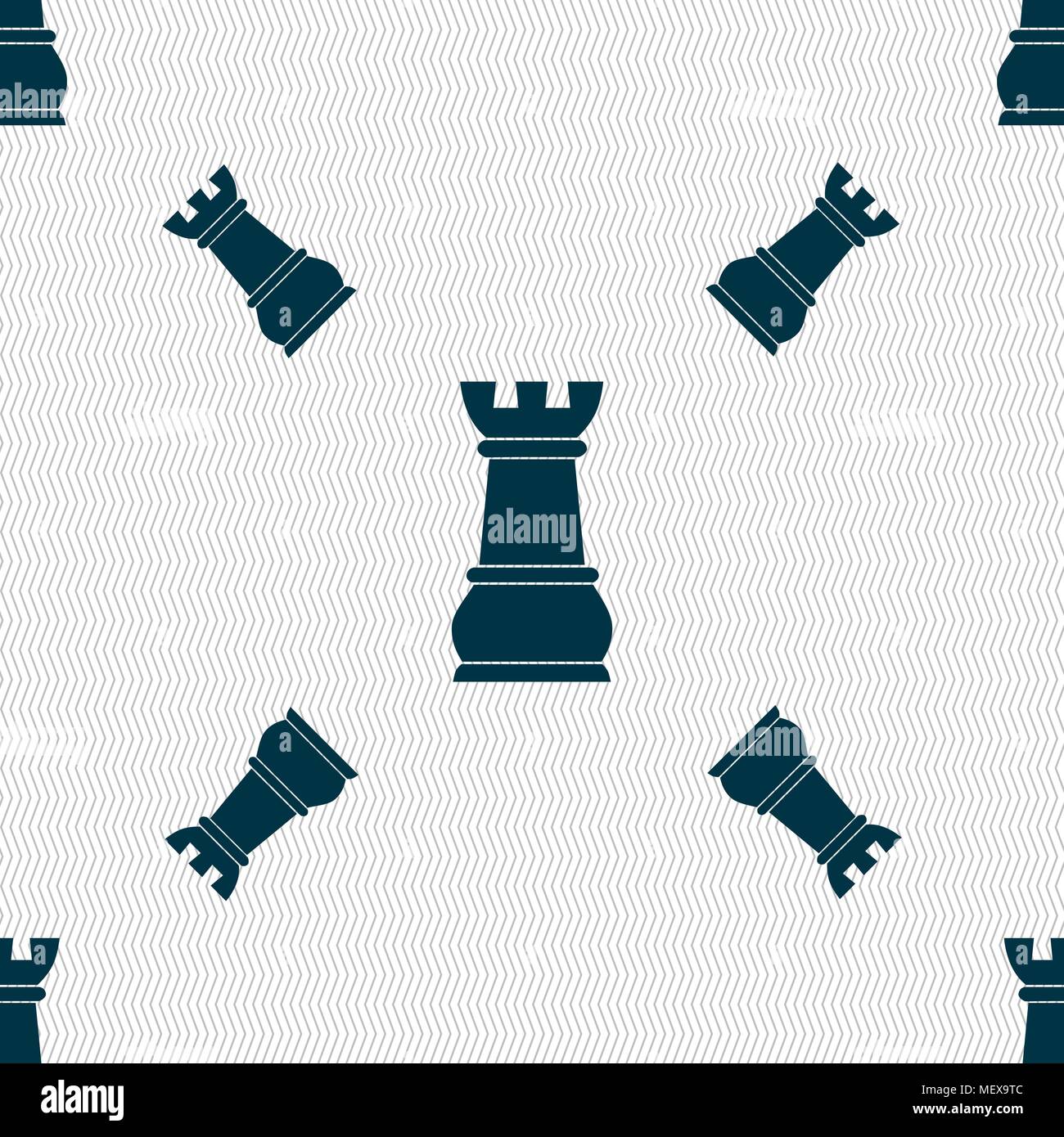Chess Rook sign. Seamless pattern with geometric texture. Vector ...