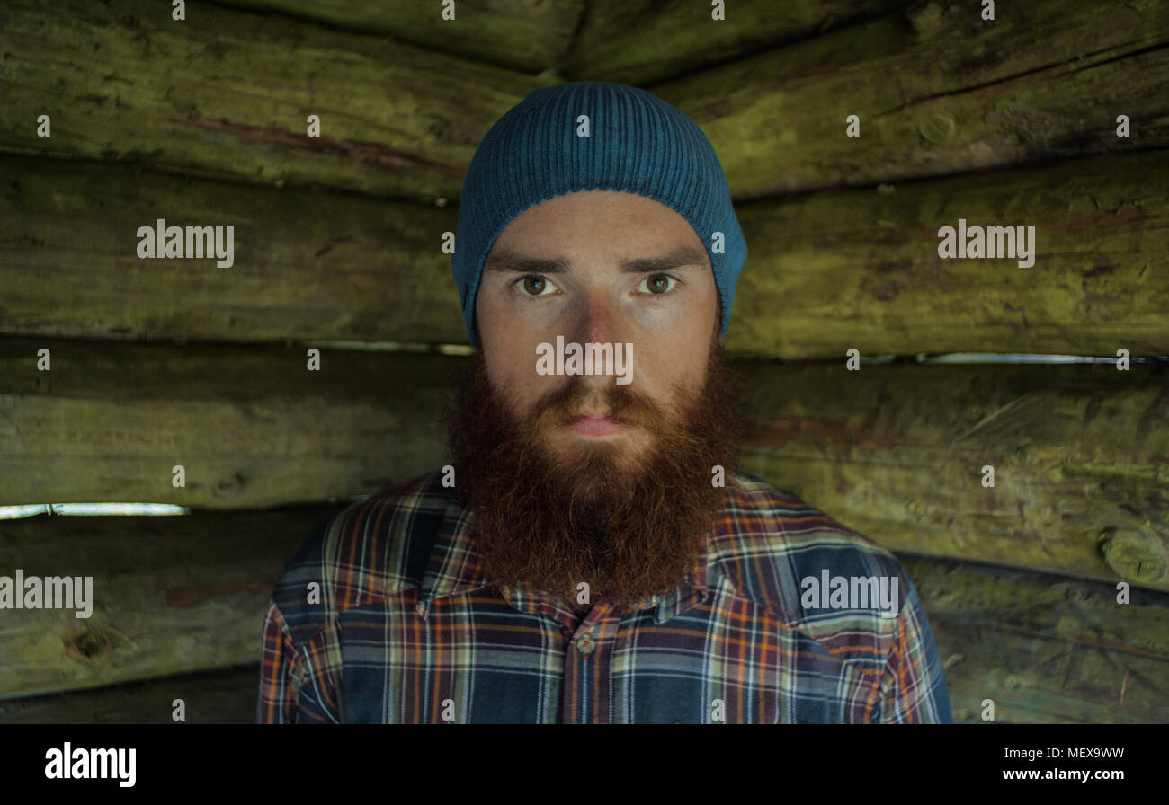 Man beard wearing plaid shirt hi-res stock photography and images - Alamy