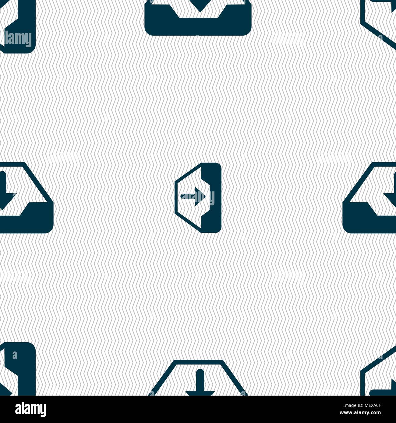 Restore icon sign. Seamless pattern with geometric texture. Vector ...