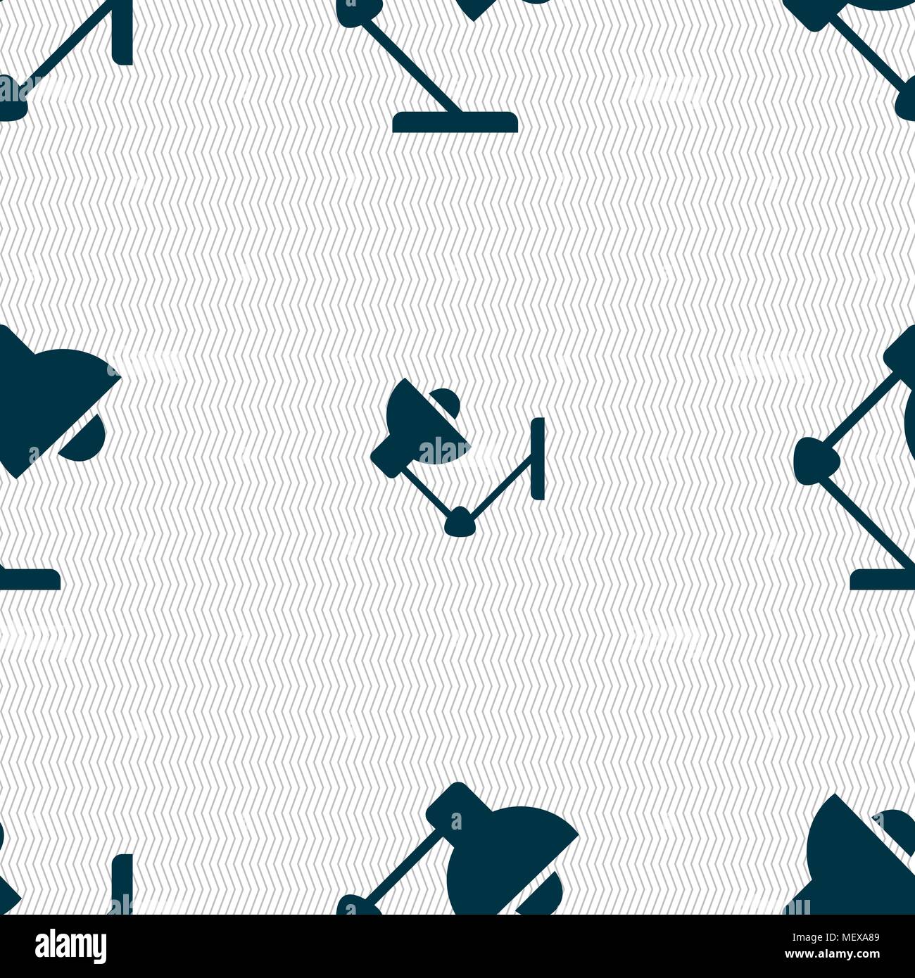 Reading-lamp and lighting, illumination icon sign. Seamless pattern ...