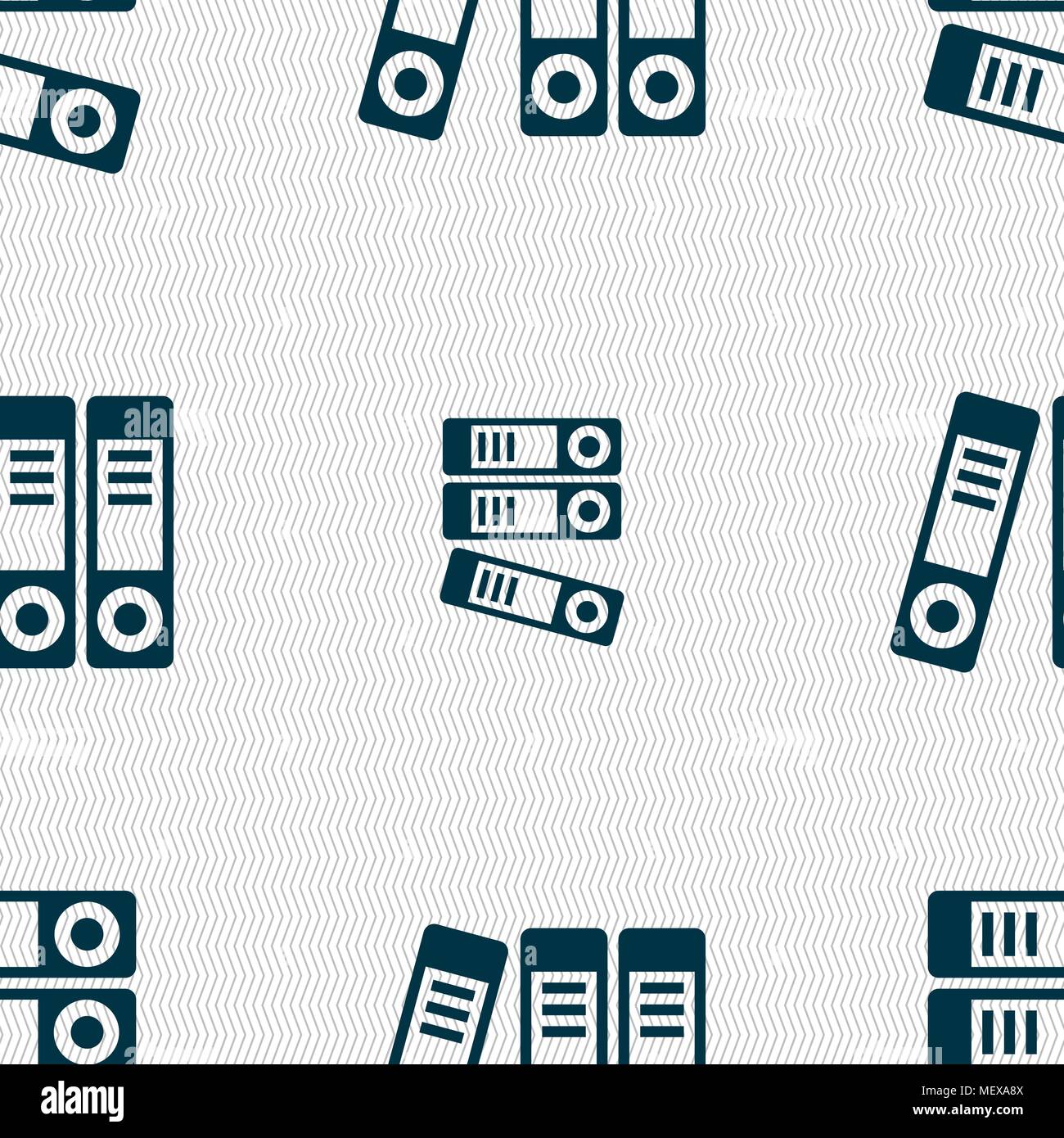 binders icon sign. Seamless pattern with geometric texture. Vector illustration Stock Vector ...