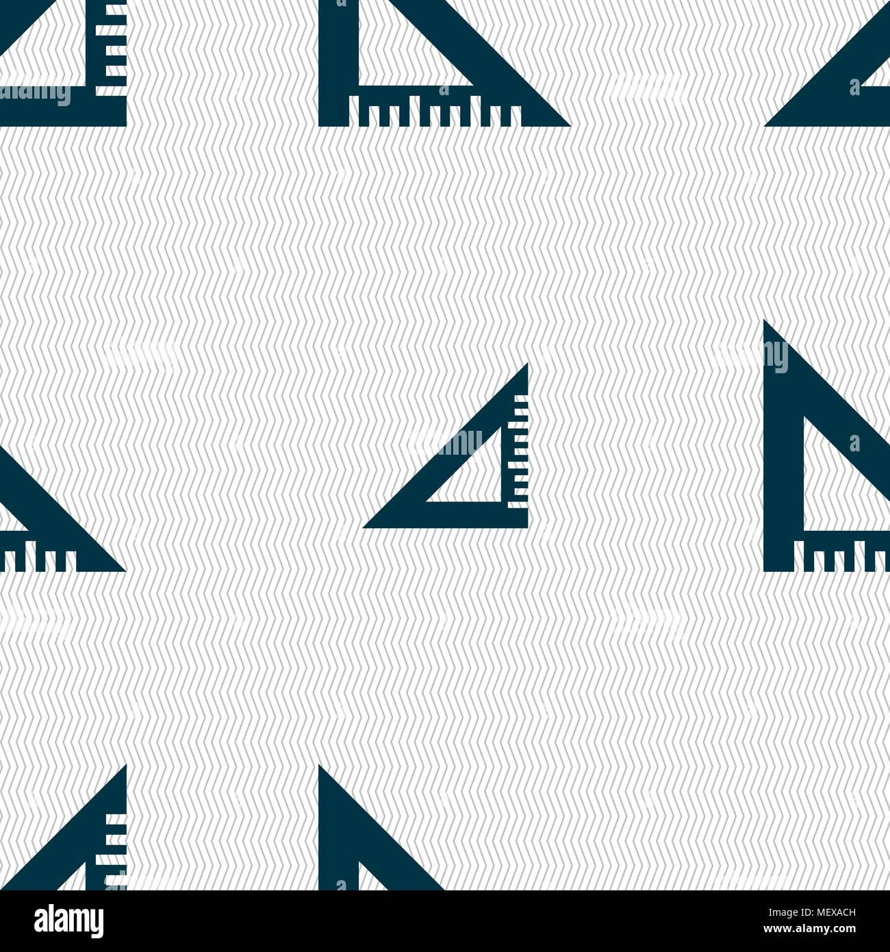 ruler icon sign. Seamless pattern with geometric texture. Vector ...