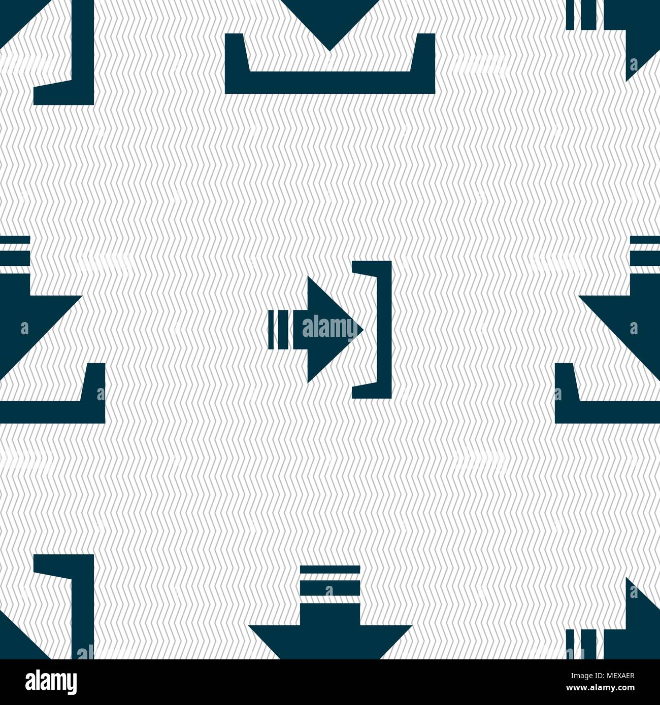 Restore icon sign. Seamless pattern with geometric texture. Vector ...