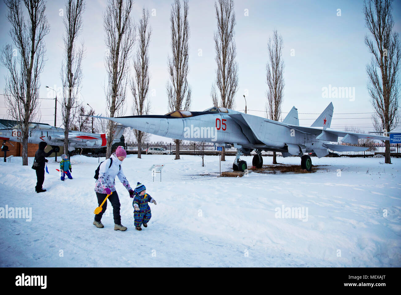 Victory Park, military vehicles, Nizhny Novgorod, MiG-25PU Foxbat Stock ...