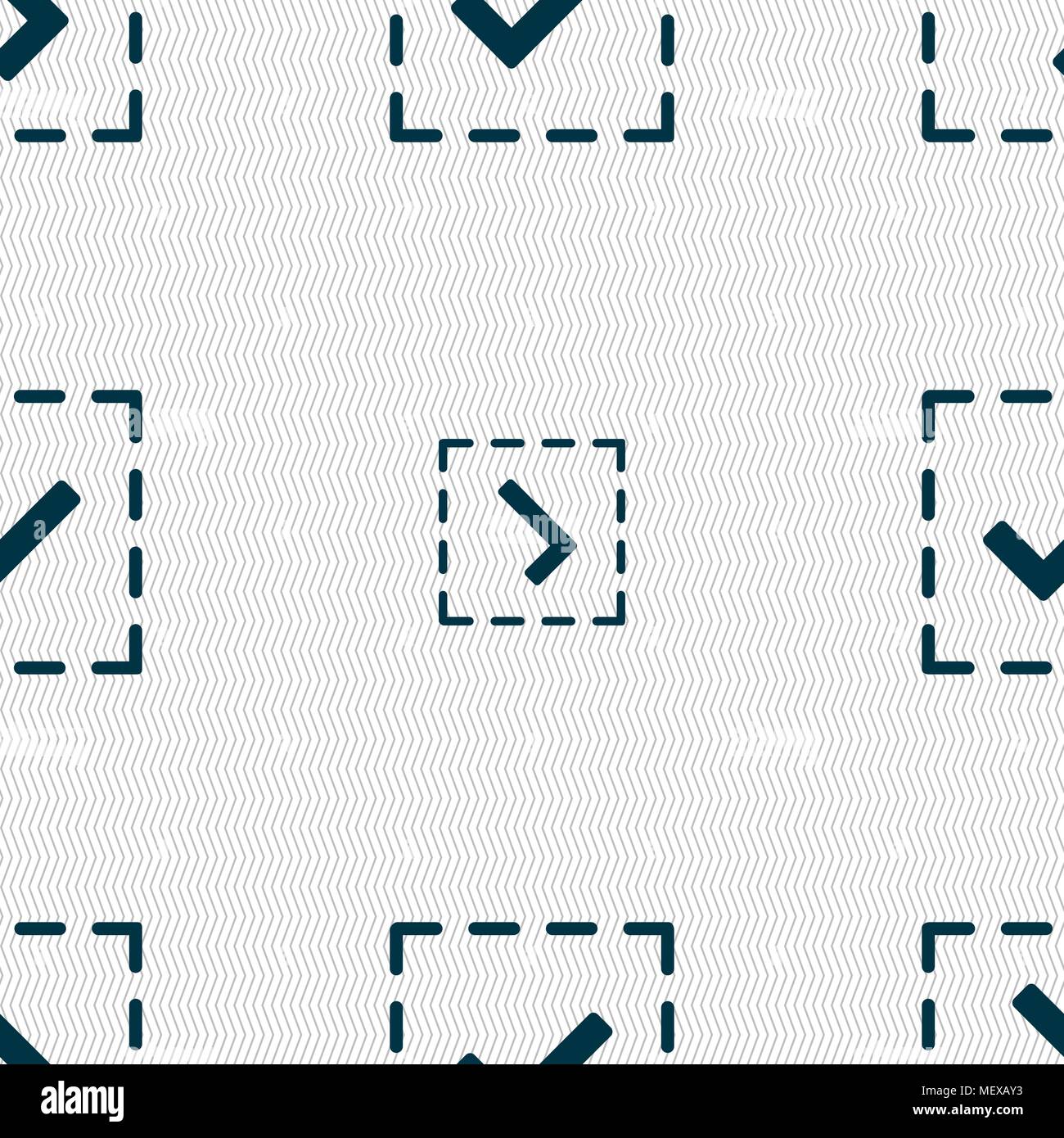 Check mark, tik icon sign. Seamless pattern with geometric texture ...
