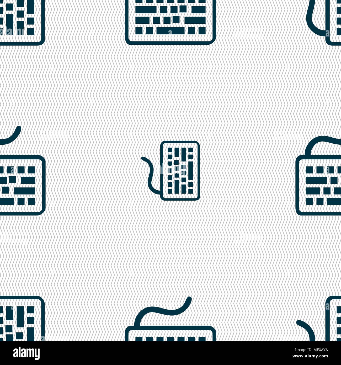 Keyboard icon sign. Seamless pattern with geometric texture. Vector illustration Stock Vector ...