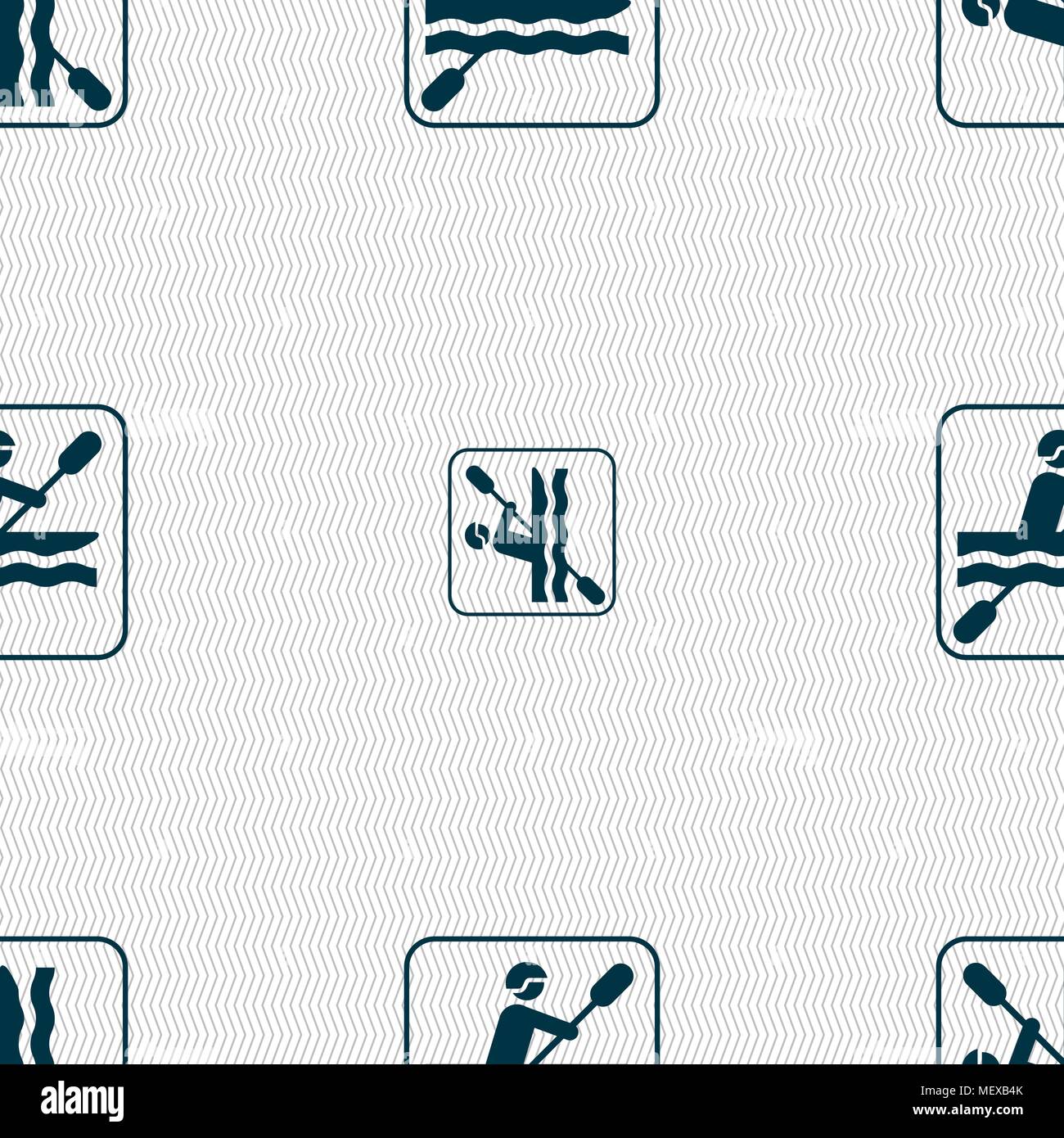 canoeing sign. Seamless pattern with geometric texture. Vector ...