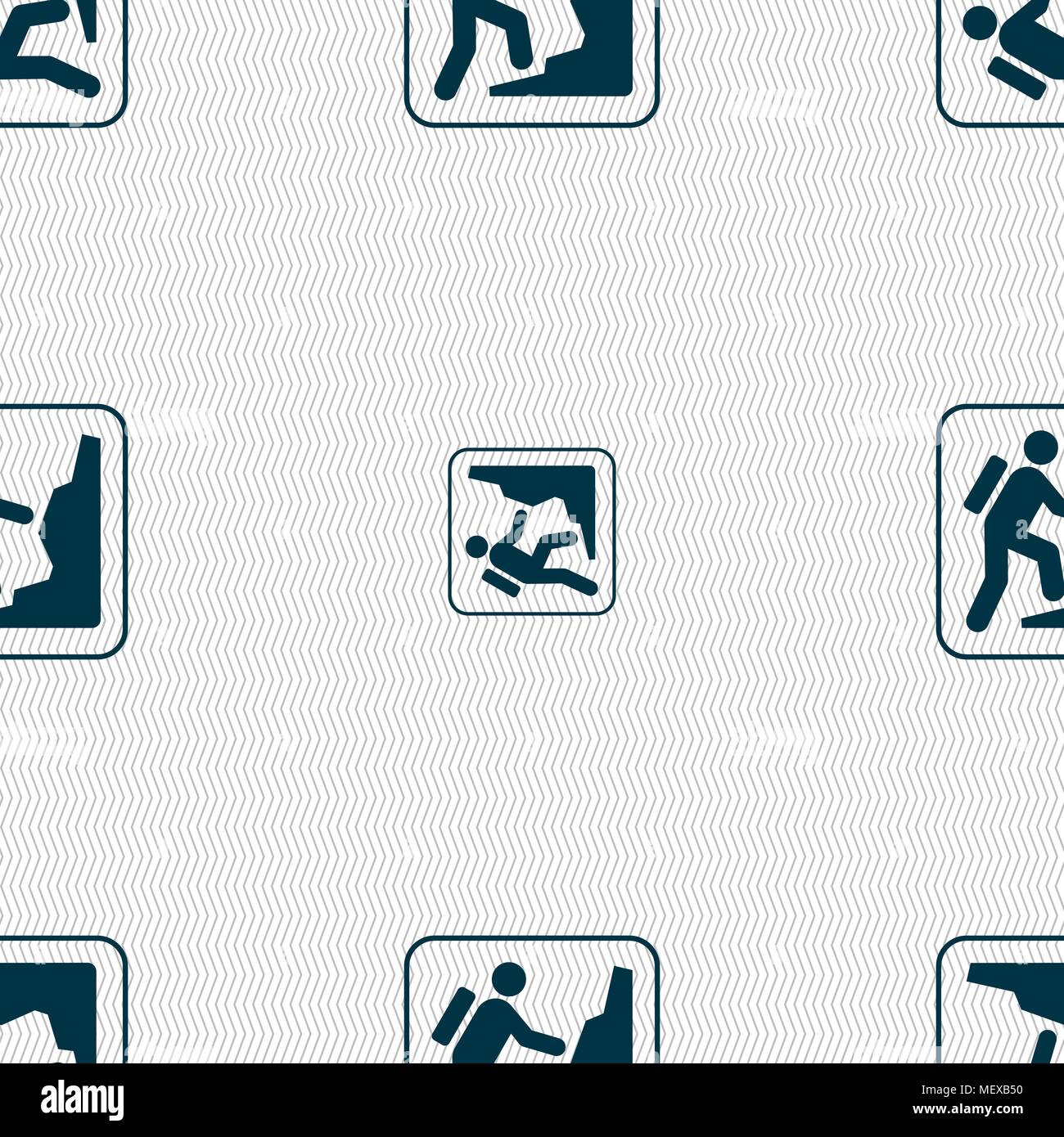rock climbing sign. Seamless pattern with geometric texture. Vector ...