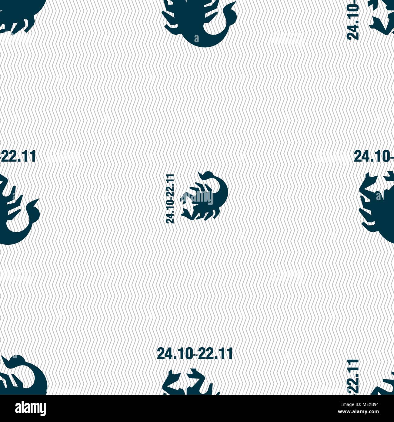 Scorpio sign. Seamless pattern with geometric texture. Vector ...