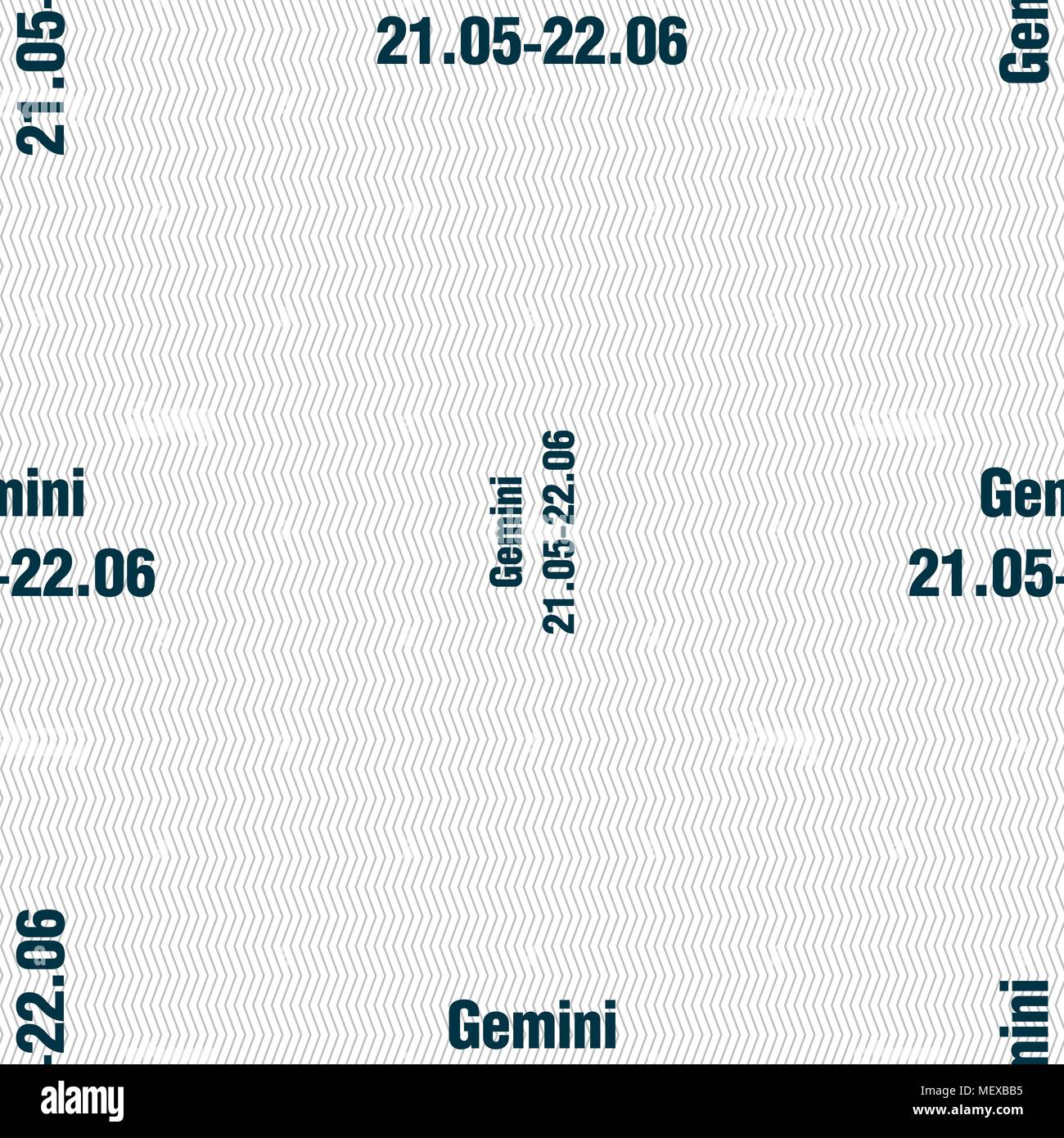 Gemini sign. Seamless pattern with geometric texture. Vector ...