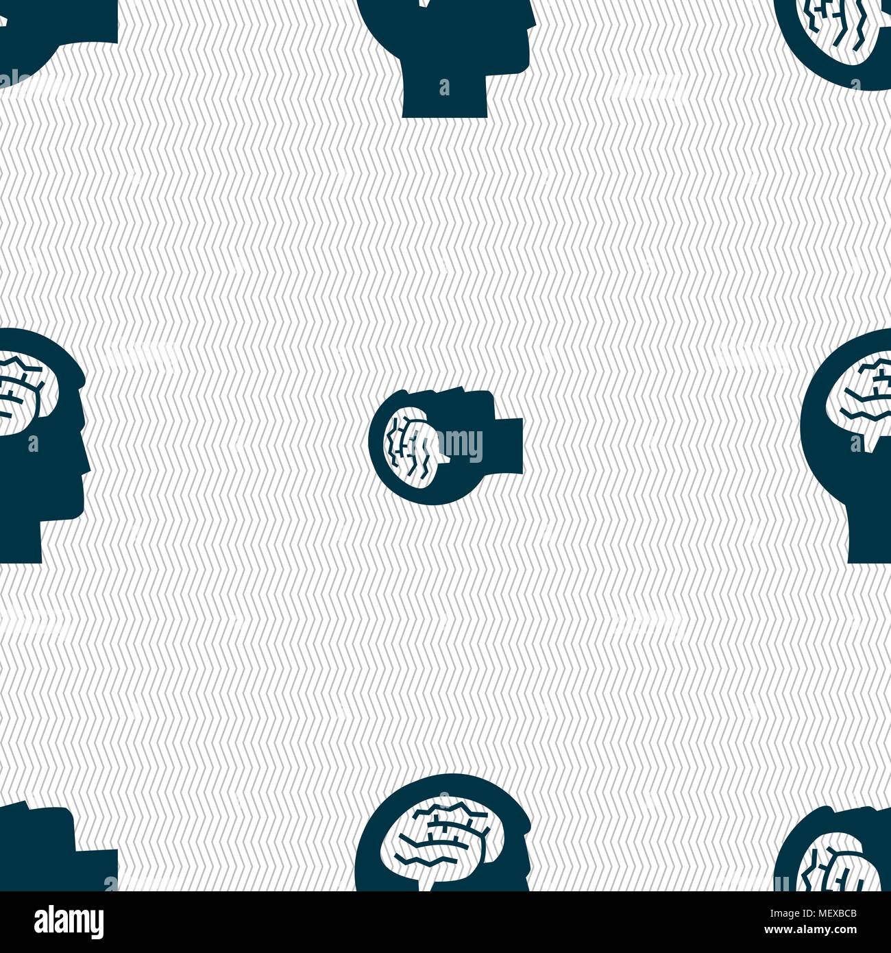 Brain sign. Seamless pattern with geometric texture. Vector ...